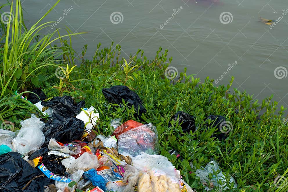 The River is Polluted with Various Garbage and Trash, Polluted Rivers ...