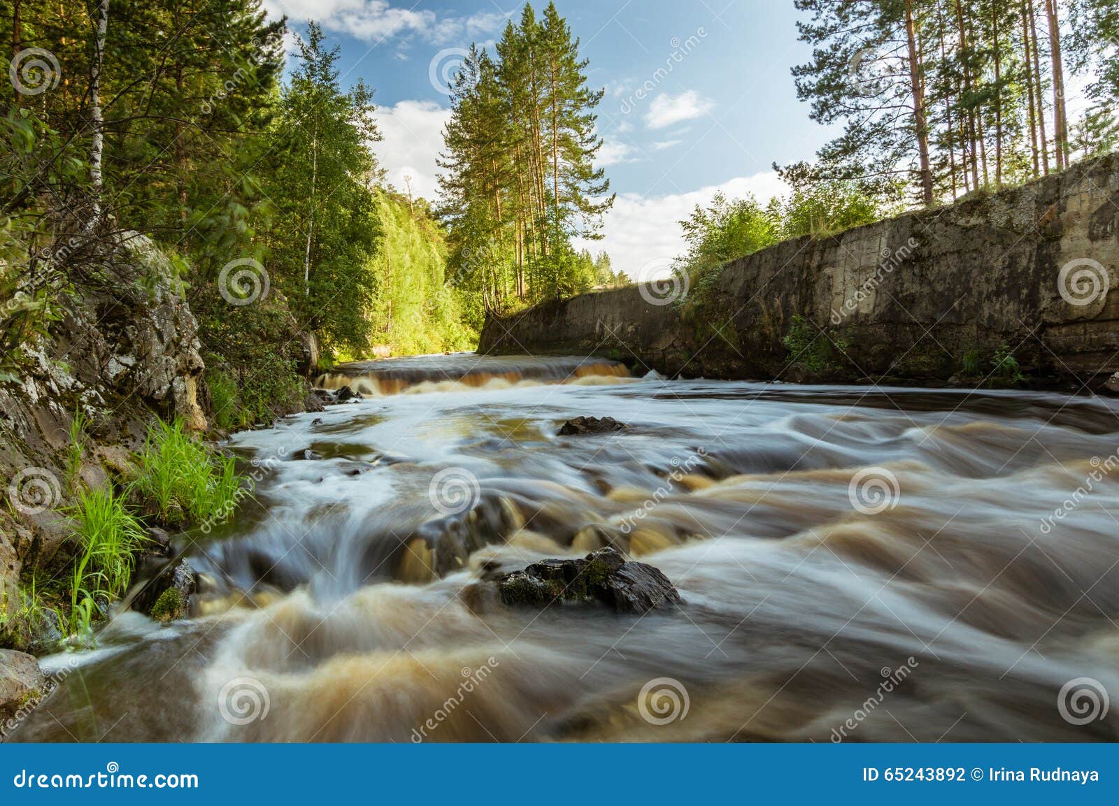 River with Rapid Current in Summer, Stock Photo - Image of current ...