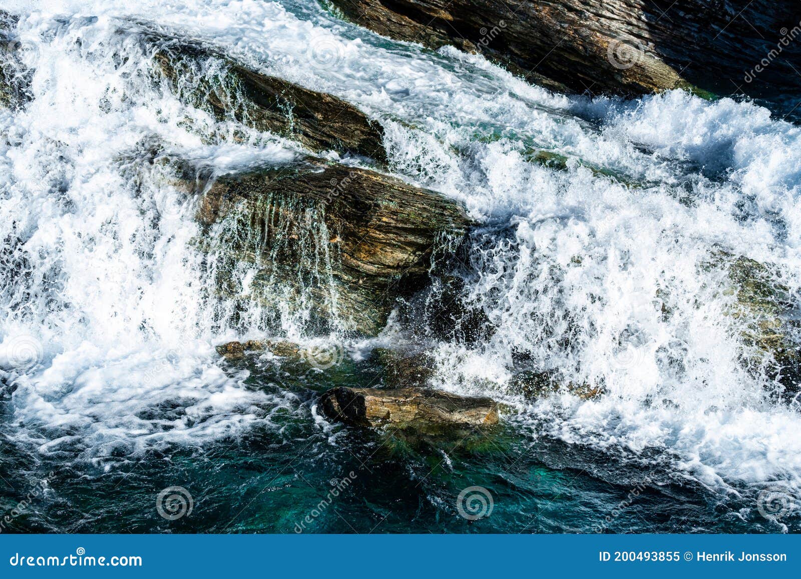 River Rapid Water Rushing Over Rocks Stock Image - Image of abstract ...