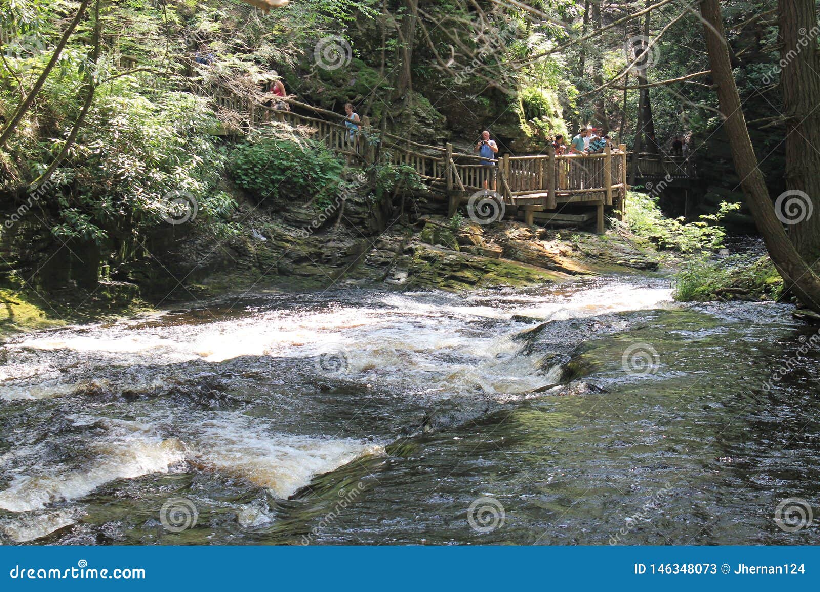 Bushkill Falls River in Pennsylvania Editorial Stock Photo - Image of ...