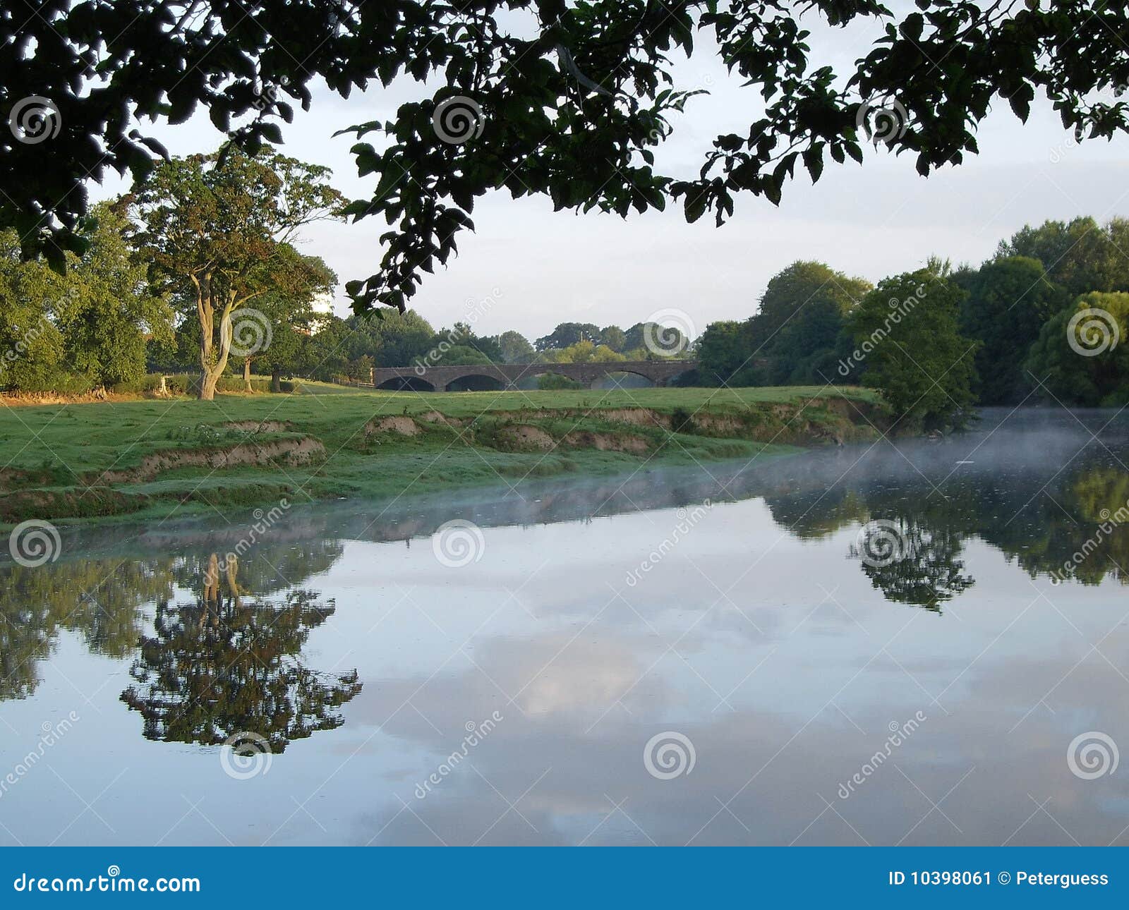 River Reflection stock image. Image of overhang, morning - 10398061