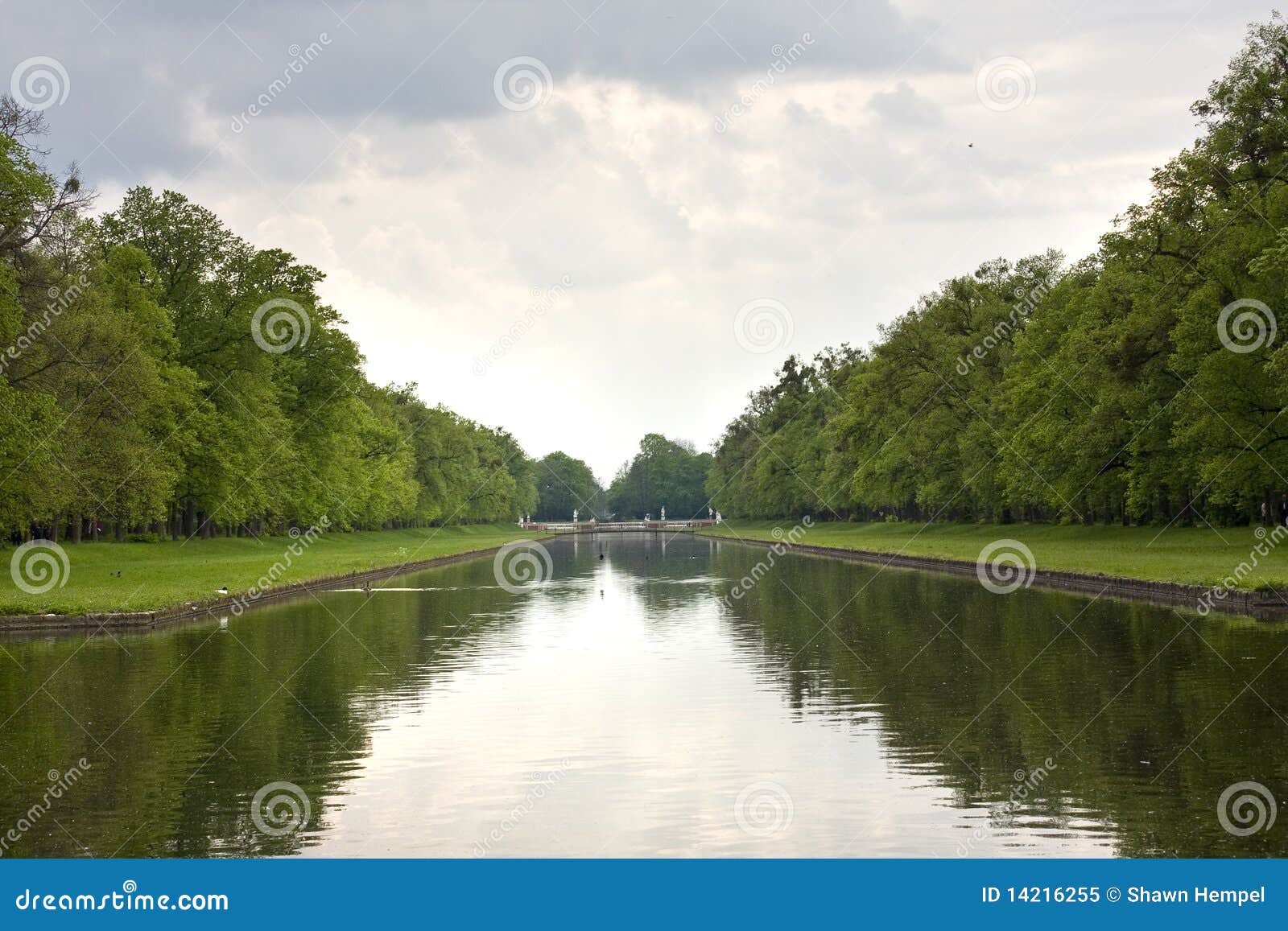 River reflection stock image. Image of beautiful, lawn - 14216255