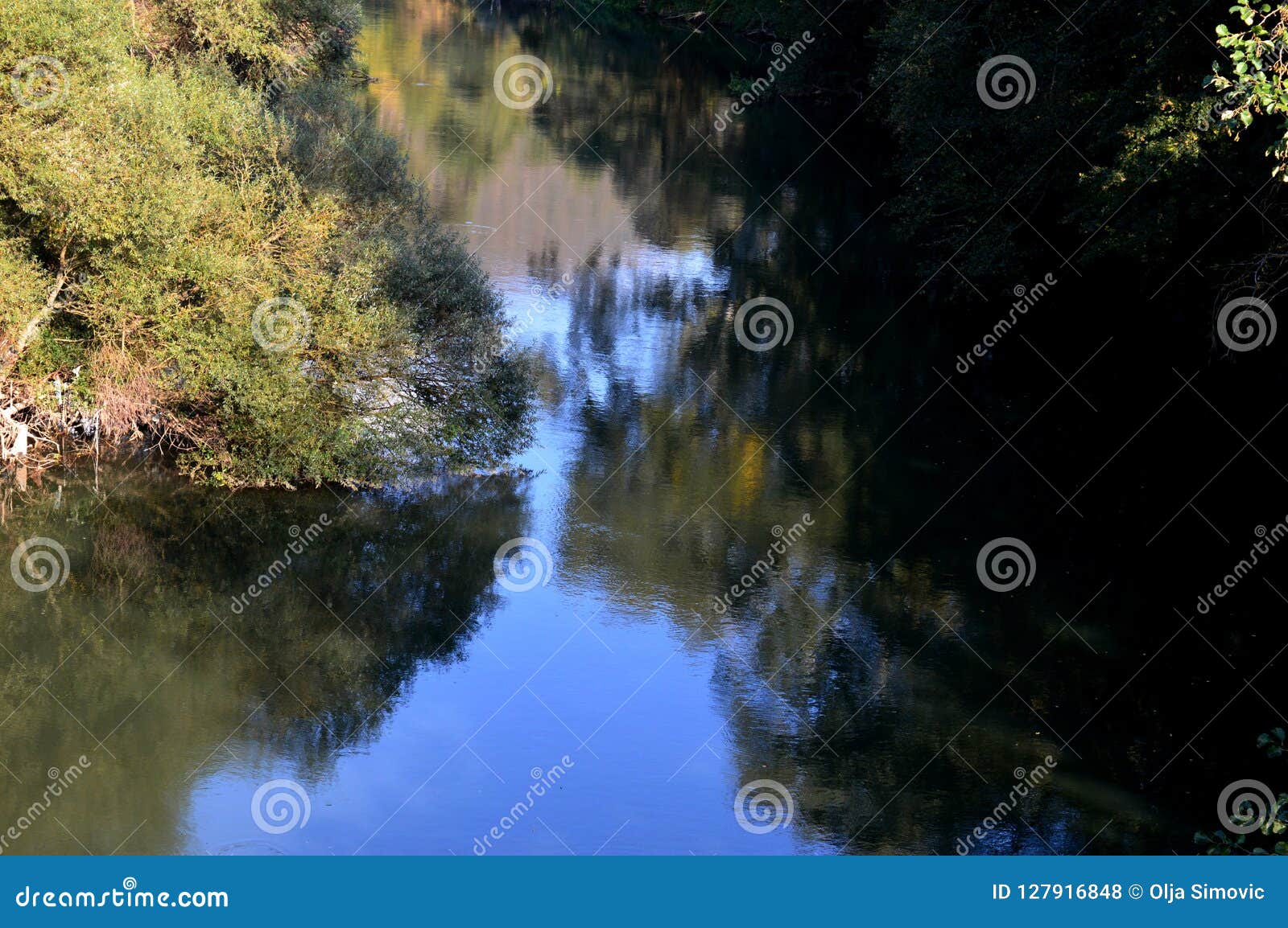 River and reflection stock photo. Image of grass, reflection - 127916848