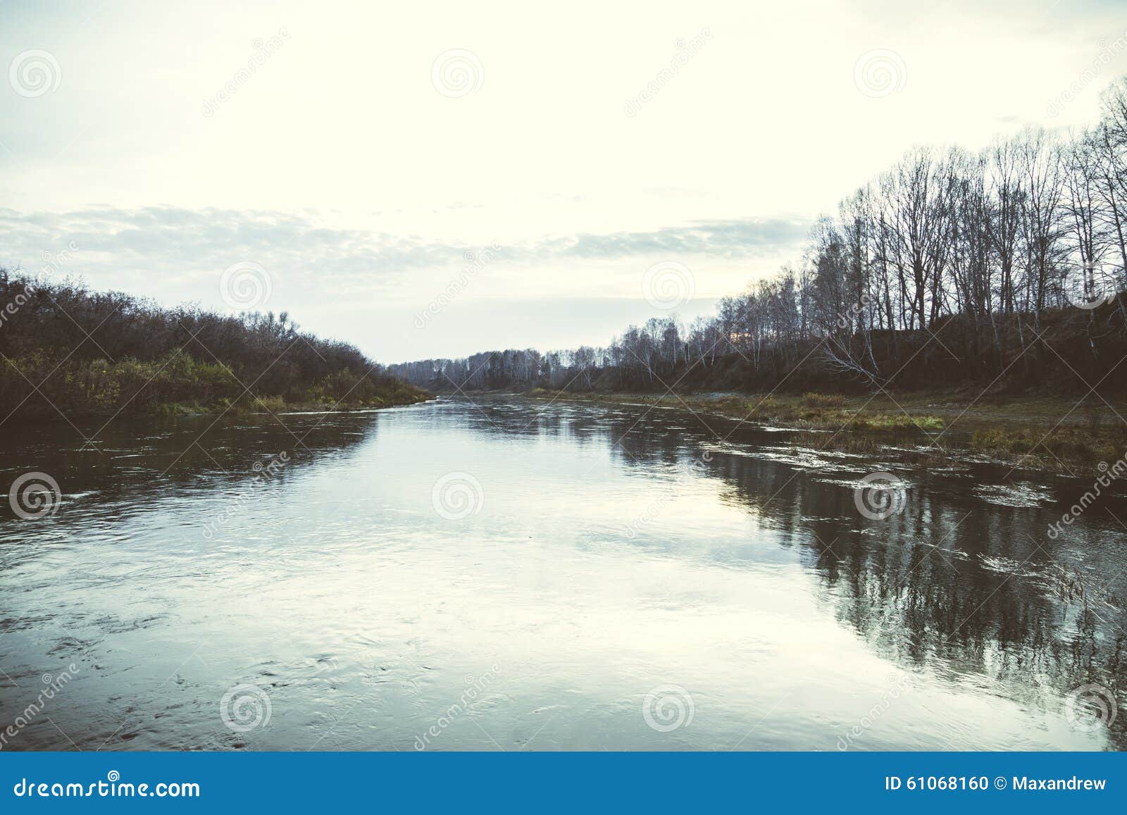 River with Reflections in Water Stock Photo - Image of environment ...