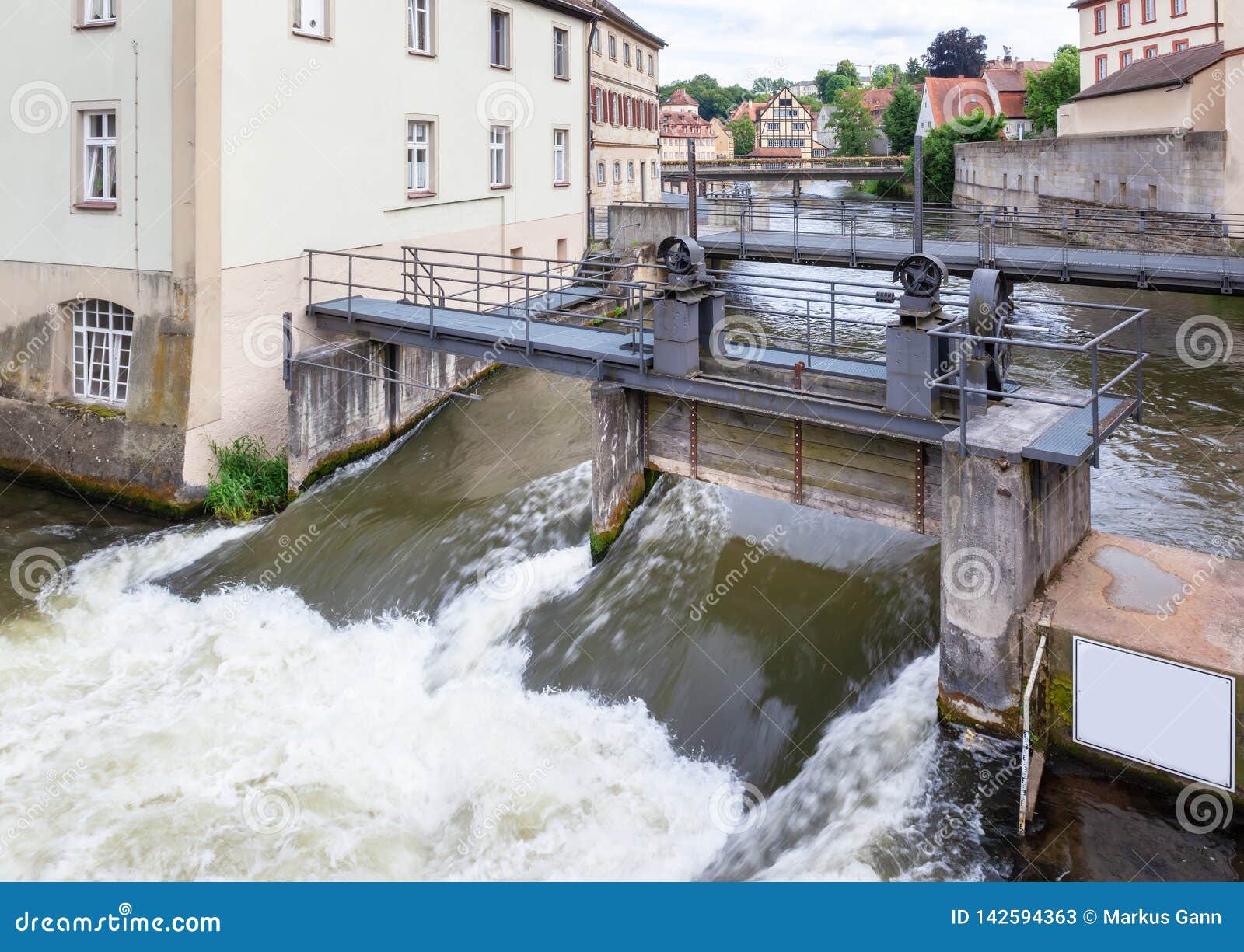 River Regnitz in Bamberg Germany Stock Image - Image of franconia ...