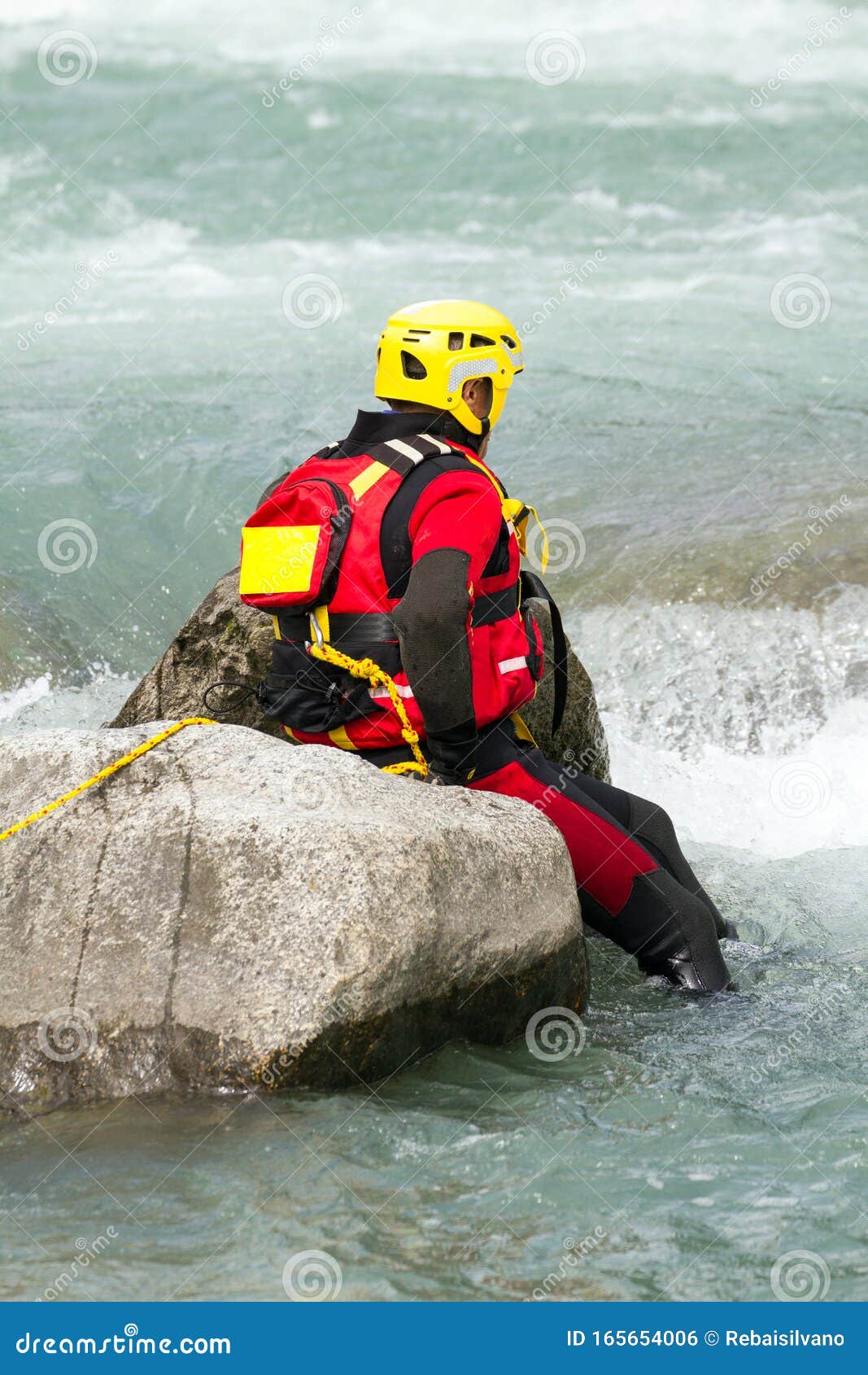 River rescuer - portrait stock photo. Image of river - 165654006