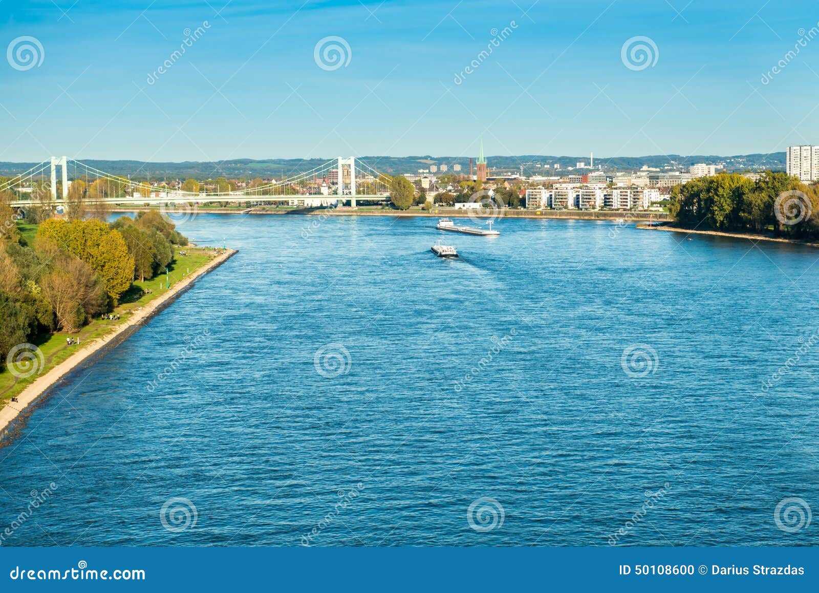 The river Rhine stock photo. Image of material, cable - 50108600