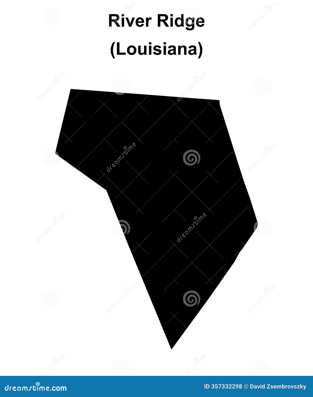 River Ridge outline map stock illustration. Illustration of vector ...