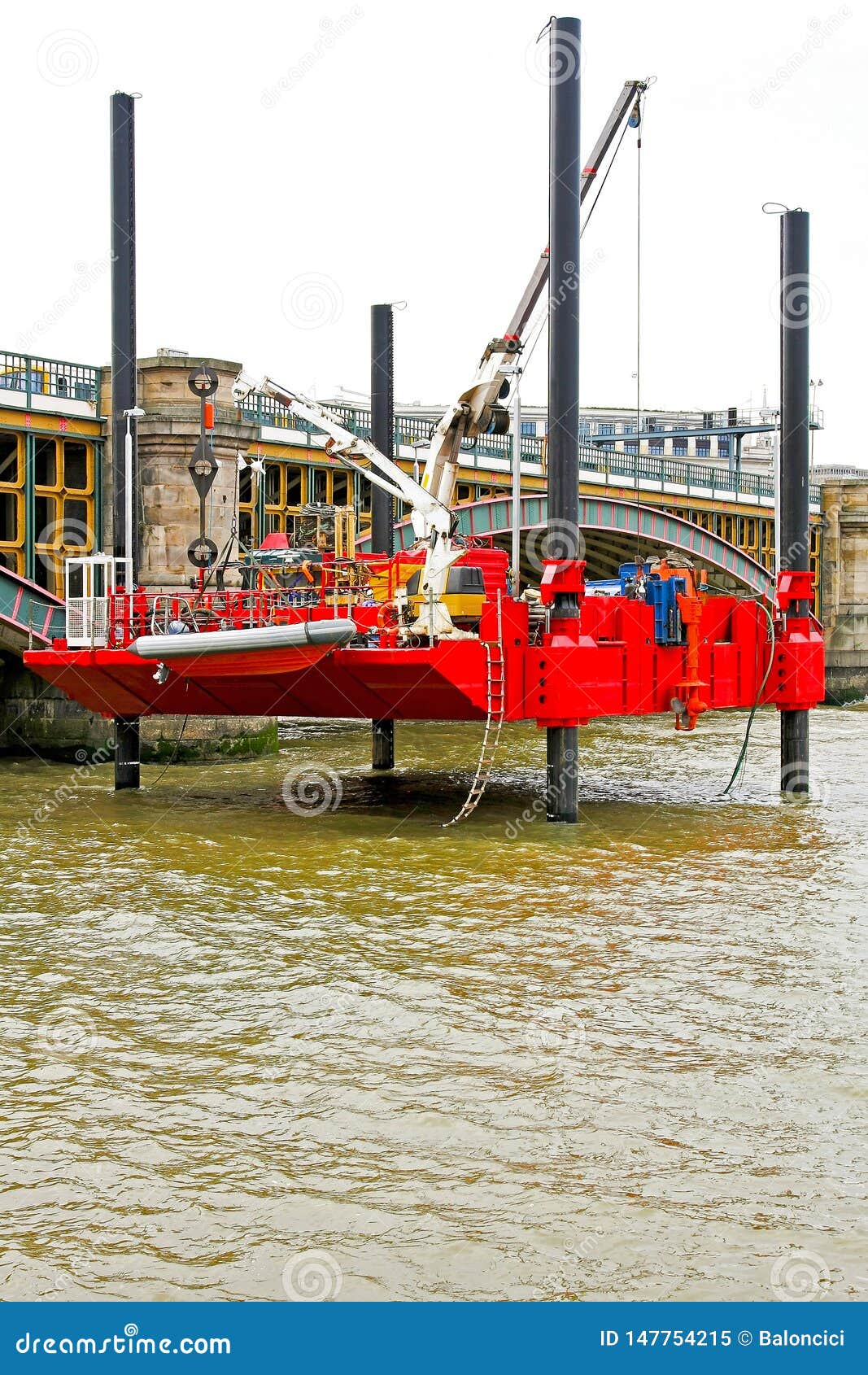 River Rig Platform stock image. Image of platform, construction - 147754215