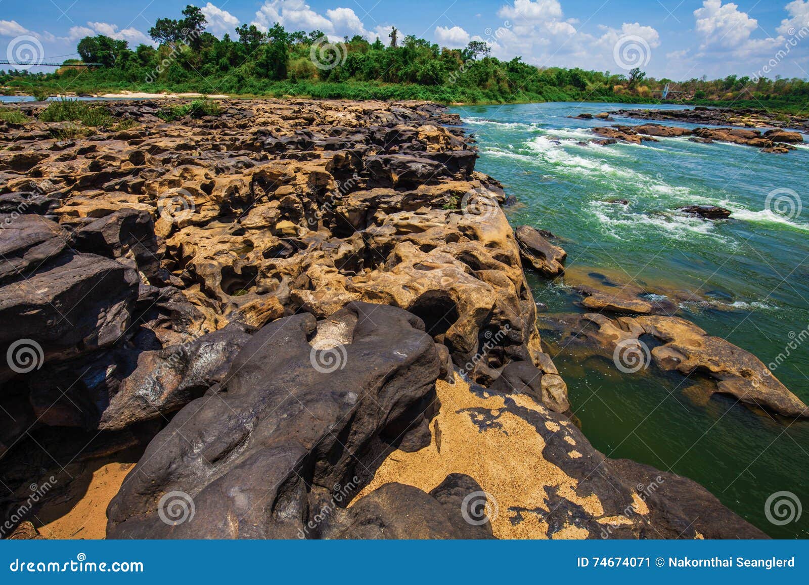 The river of rock stock image. Image of blue, beautiful - 74674071