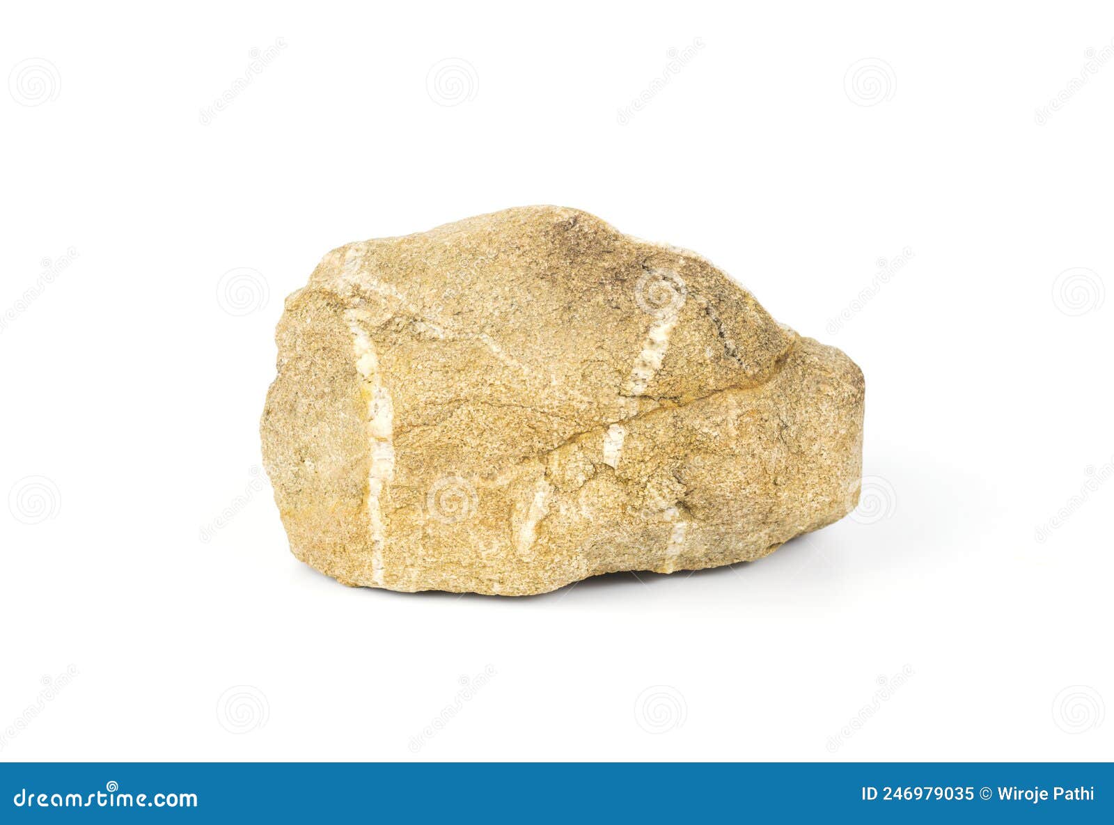 River Rock or Mountain Rock Isolated on a White Background Stock Image ...