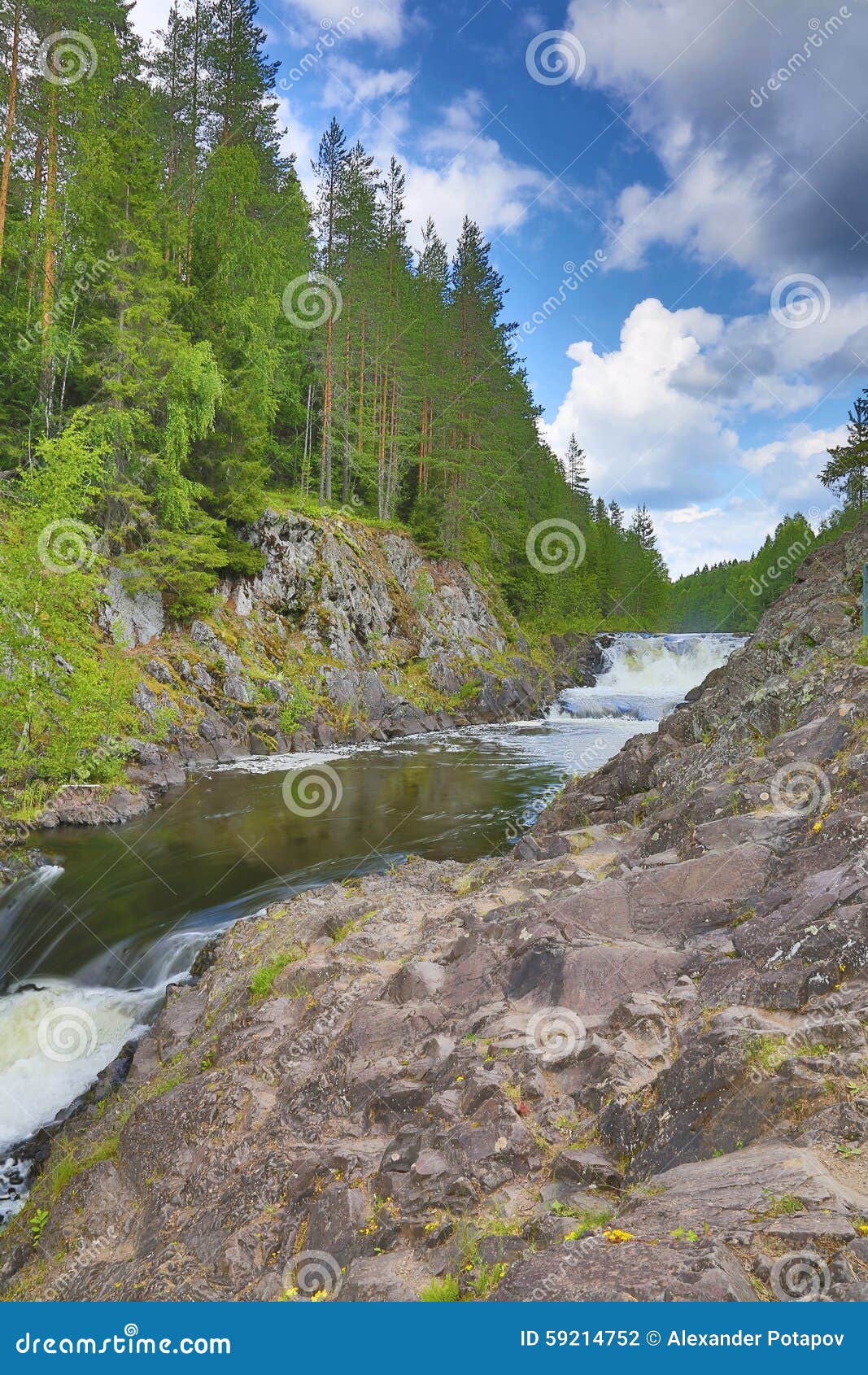 River between Rocks with Forest Stock Photo - Image of outdoors ...