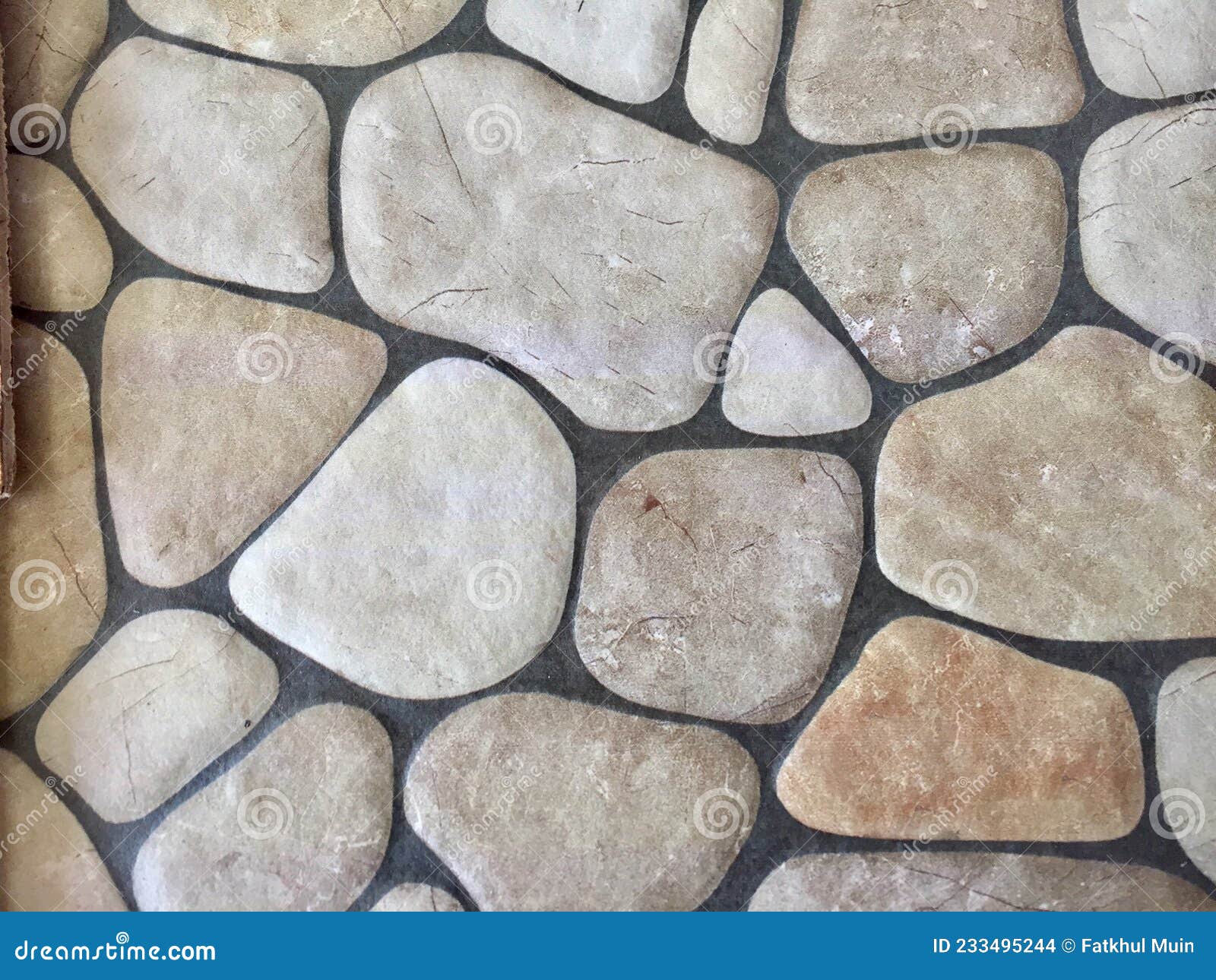 River Rocks Motif of a Ceramic Stock Photo - Image of form, geology ...