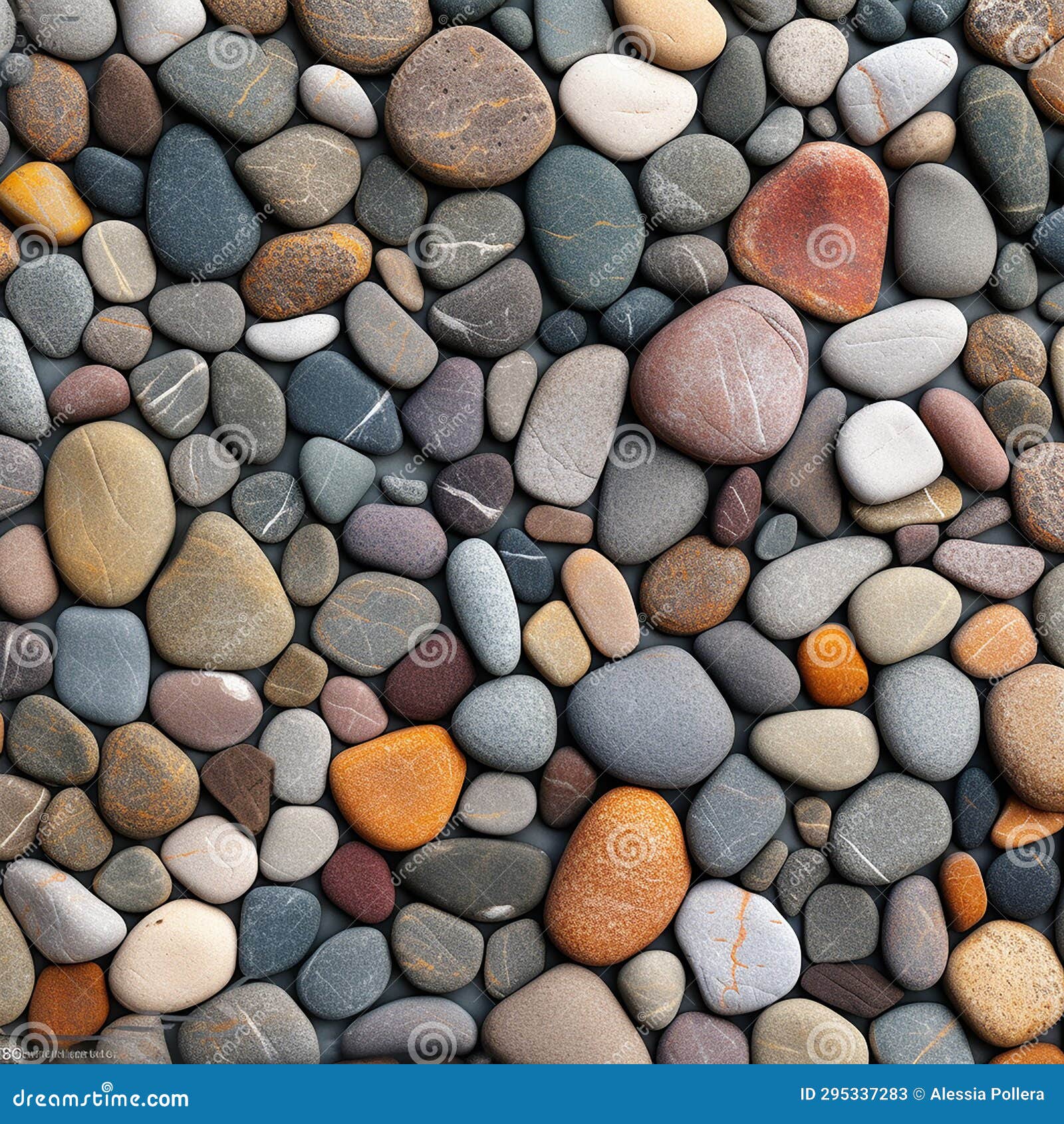 River Rocks Pattern, Pebble Texture Background, Grey, Brown, White ...