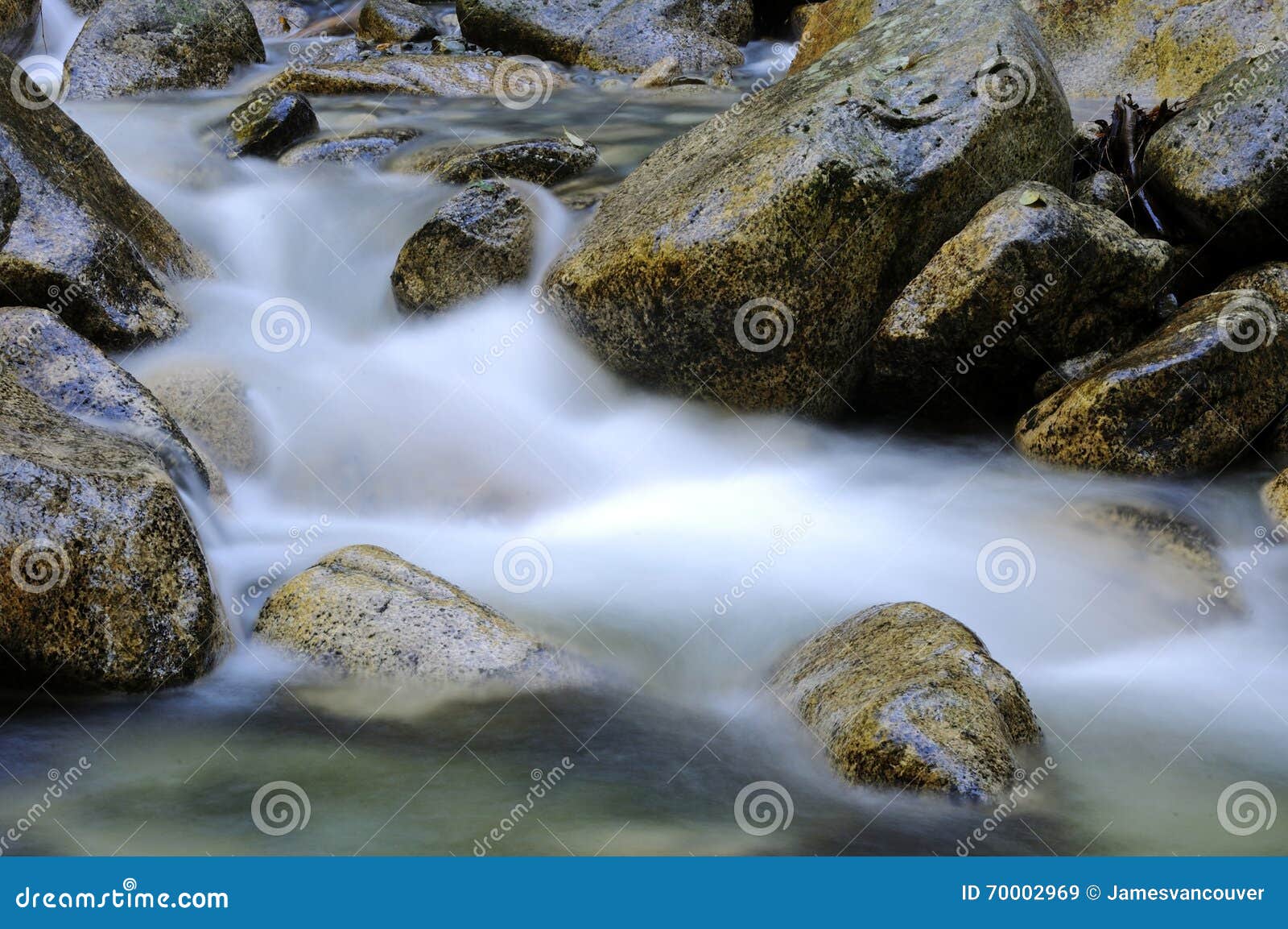 River Rocks Sitting in Slow Moving Water Stock Image - Image of ...