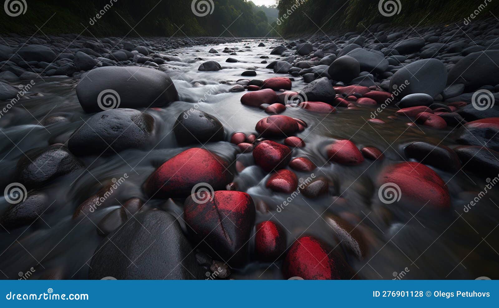 A River with Rocks in it and Water Running through it Stock ...