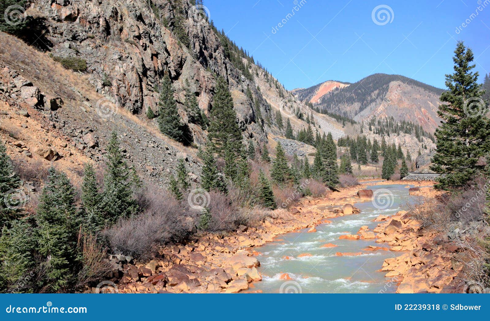 River In The Rocky Mountains Stock Photo - Image of tourist, scenic ...