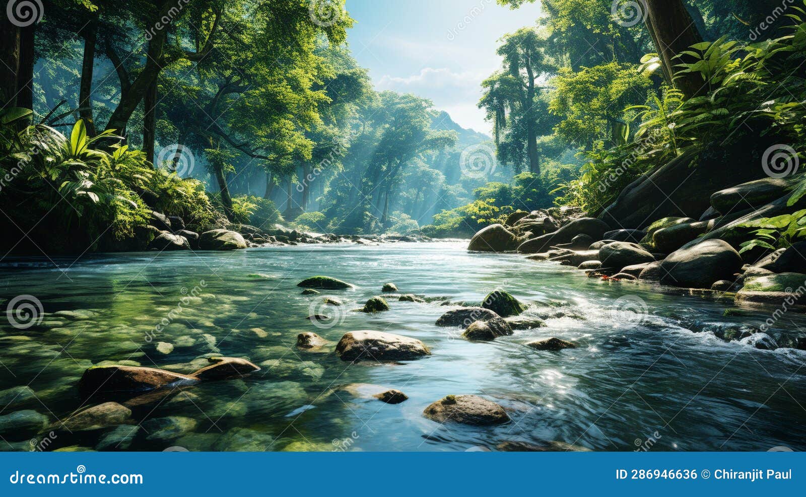 A River Runs through the Jungle Stock Photo - Image of flowing ...