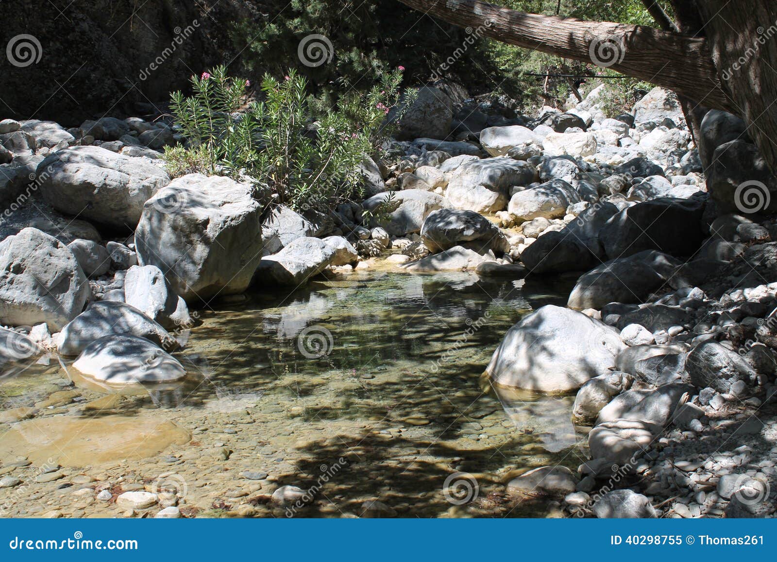 River in Samaria Gorge, Crete Stock Image - Image of beauty, highland ...