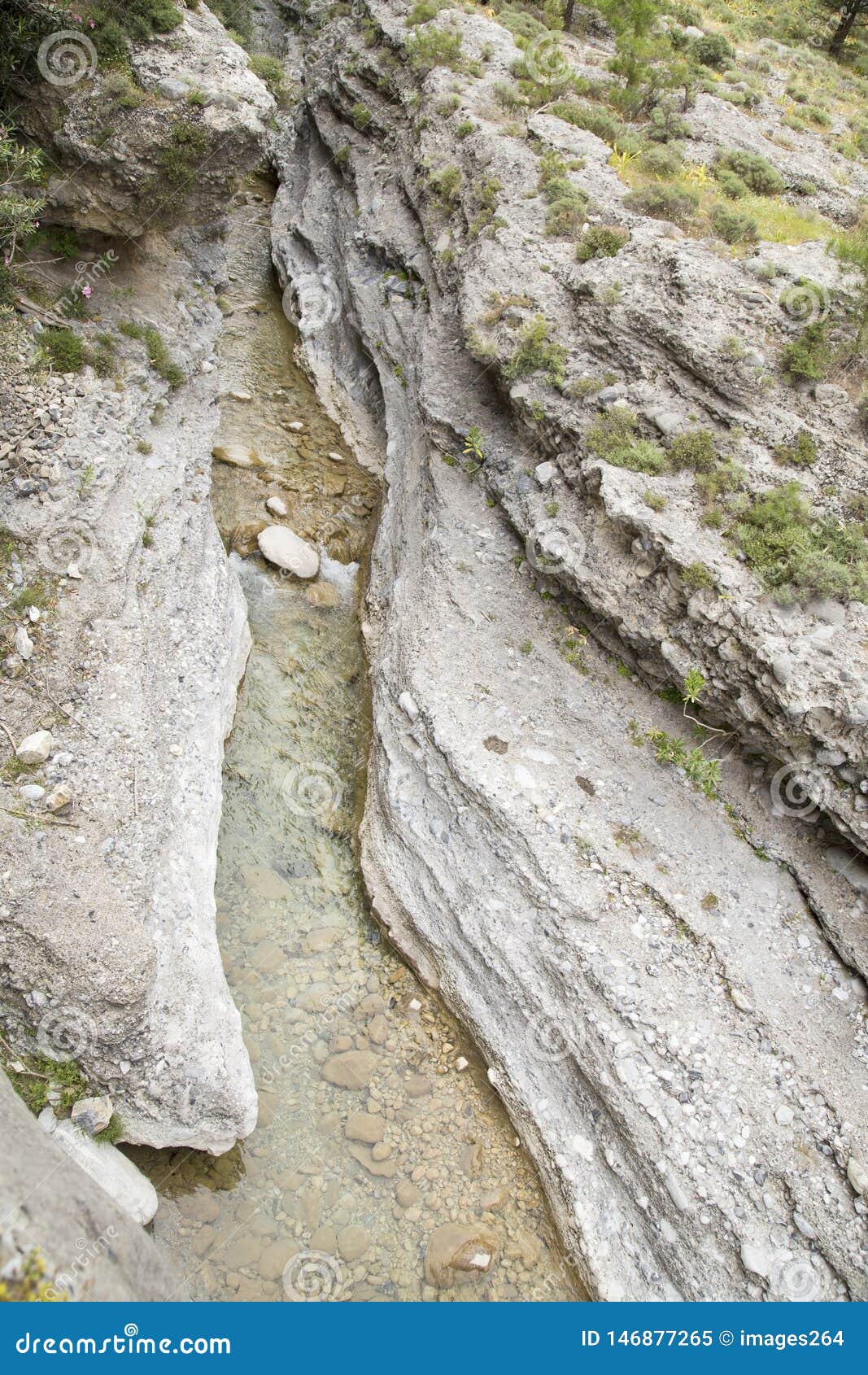 River in Samaria Gorge stock image. Image of holiday - 146877265