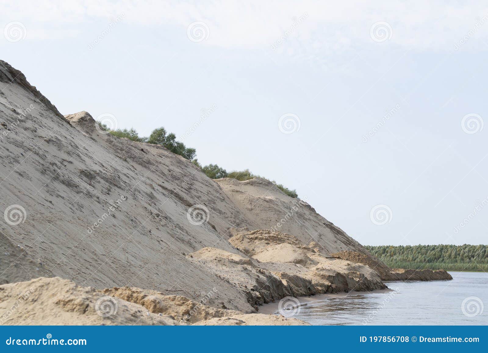 River sand stock photo. Image of sandbank, people, russia - 197856708