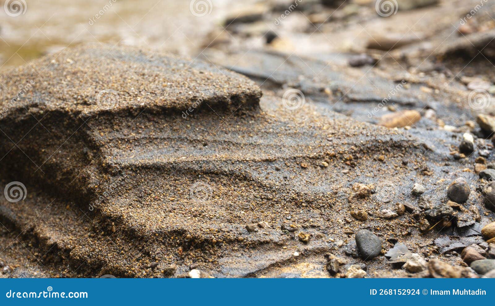 River Sand Texture with a Mixture of Iron Ore and Pebbles Stock Photo ...