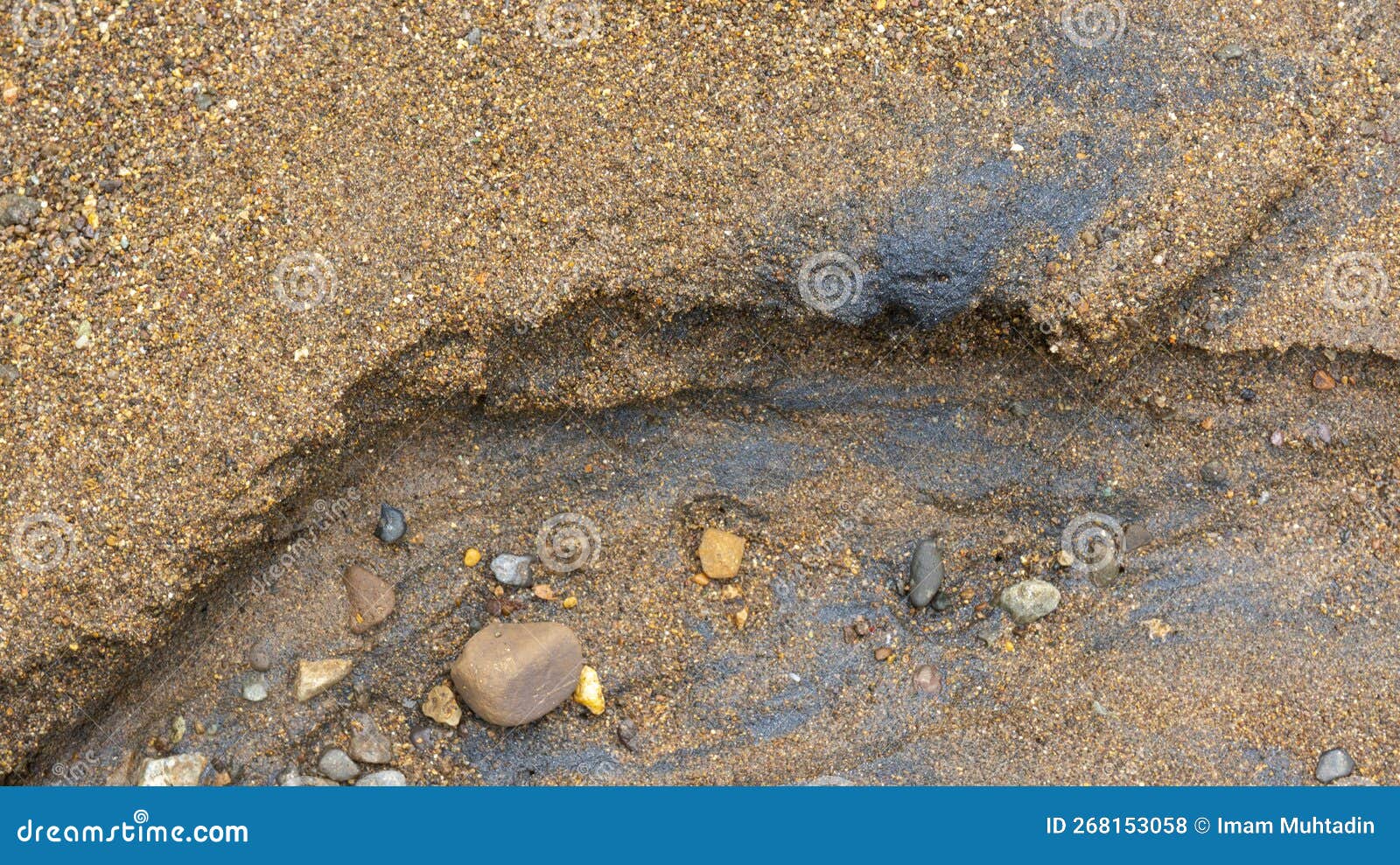 River Sand Texture with a Mixture of Iron Ore and Pebbles Stock Photo ...