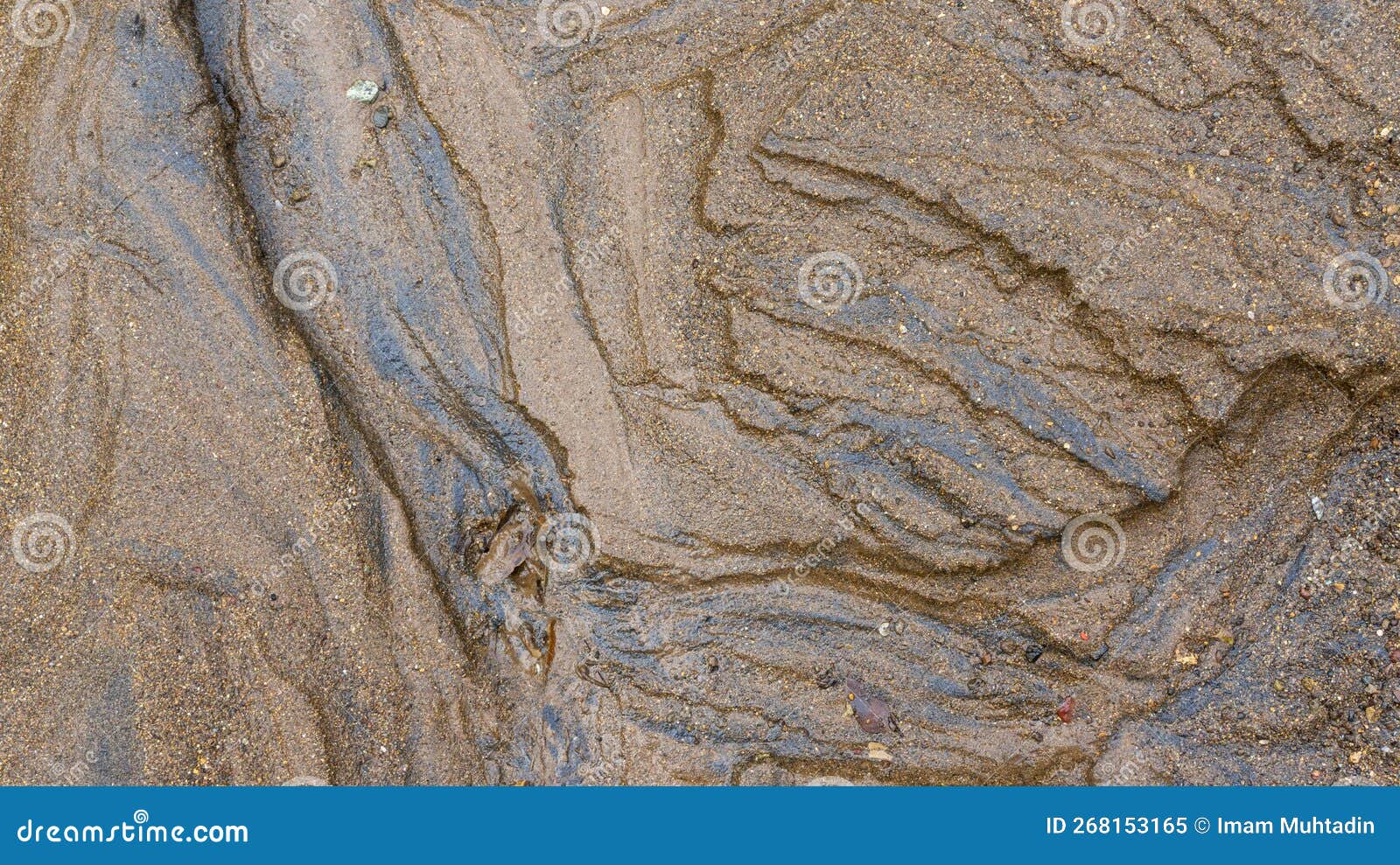 River Sand Texture with a Mixture of Iron Ore and Pebbles Stock Image ...