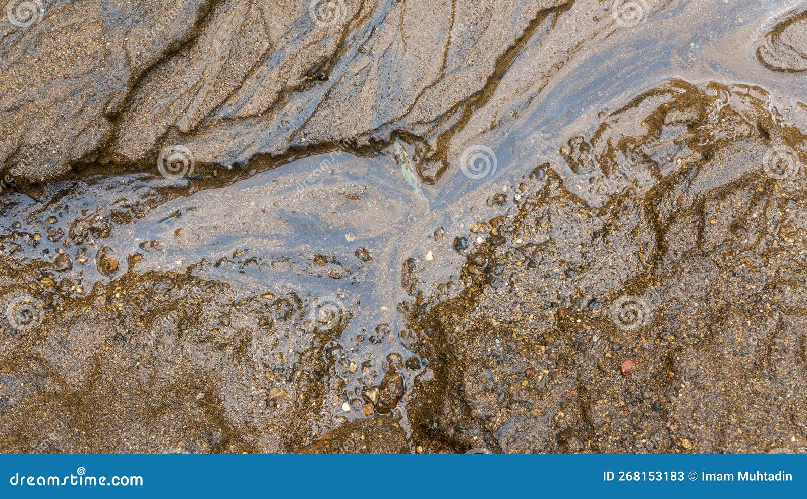 River Sand Texture with a Mixture of Iron Ore and Pebbles Stock Image ...