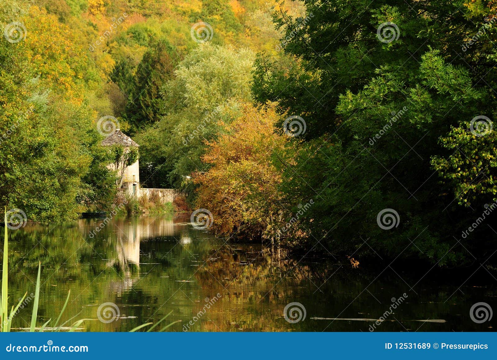 River scene stock image. Image of home, clear, november - 12531689