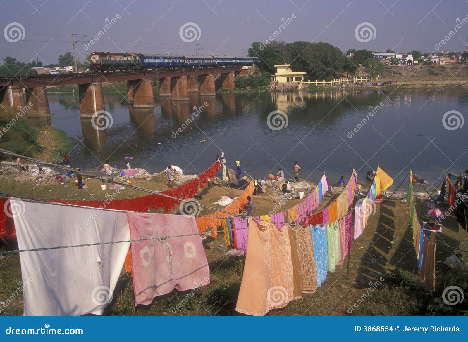 River Scene stock photo. Image of lucknow, train, pradesh - 3868554