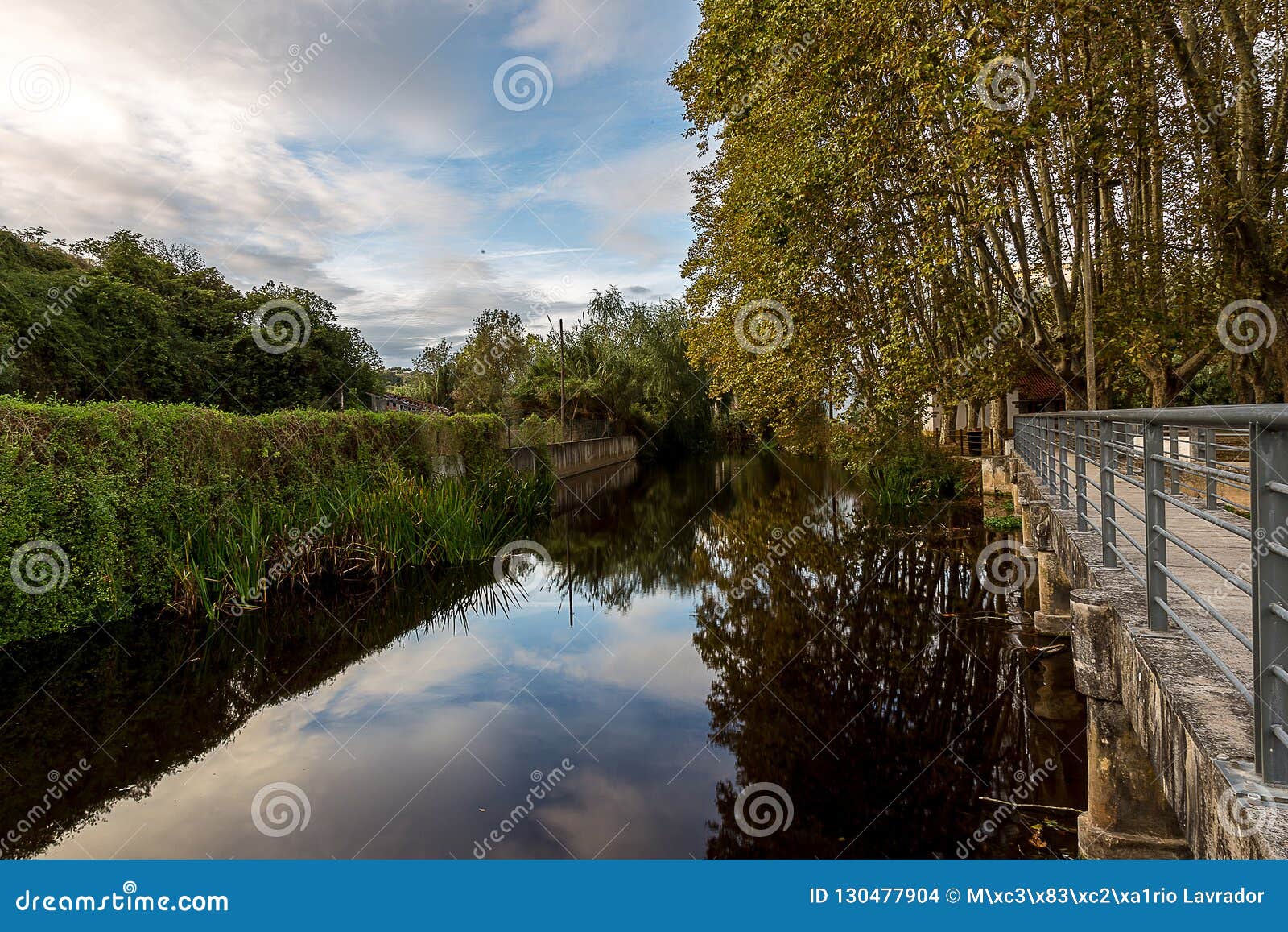 River Scene Background Under a Beautiful Sky Stock Photo - Image of ...