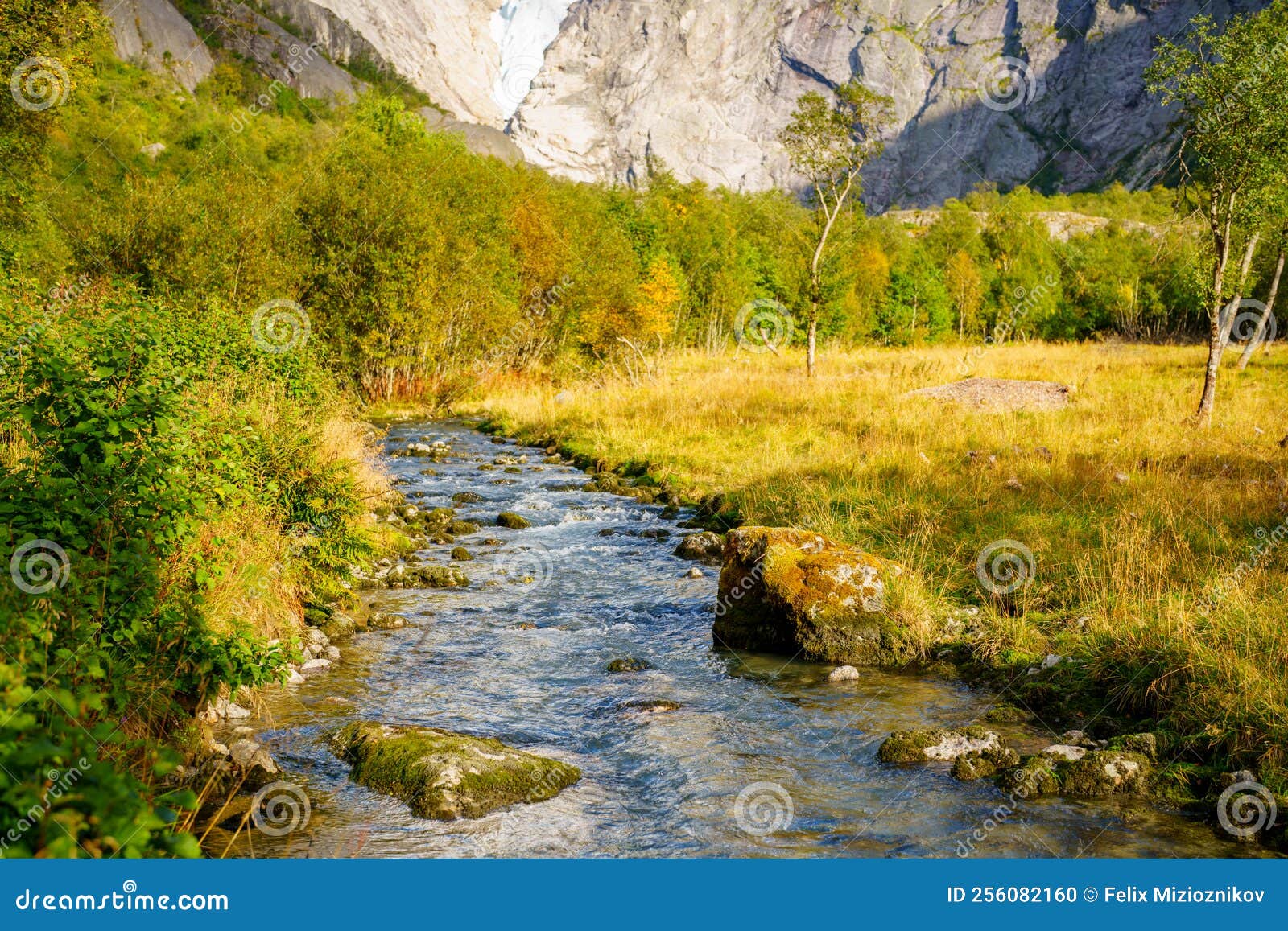 River Scene at Jostedalsbreen National Park Norway Stock Photo - Image ...