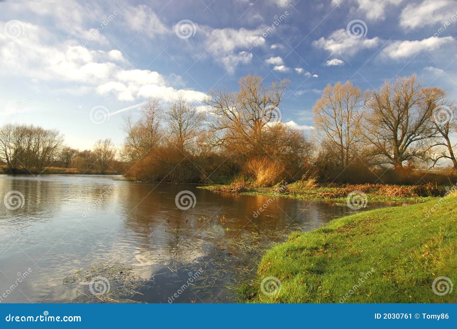 River scenery stock image. Image of rivershore, shadows - 2030761