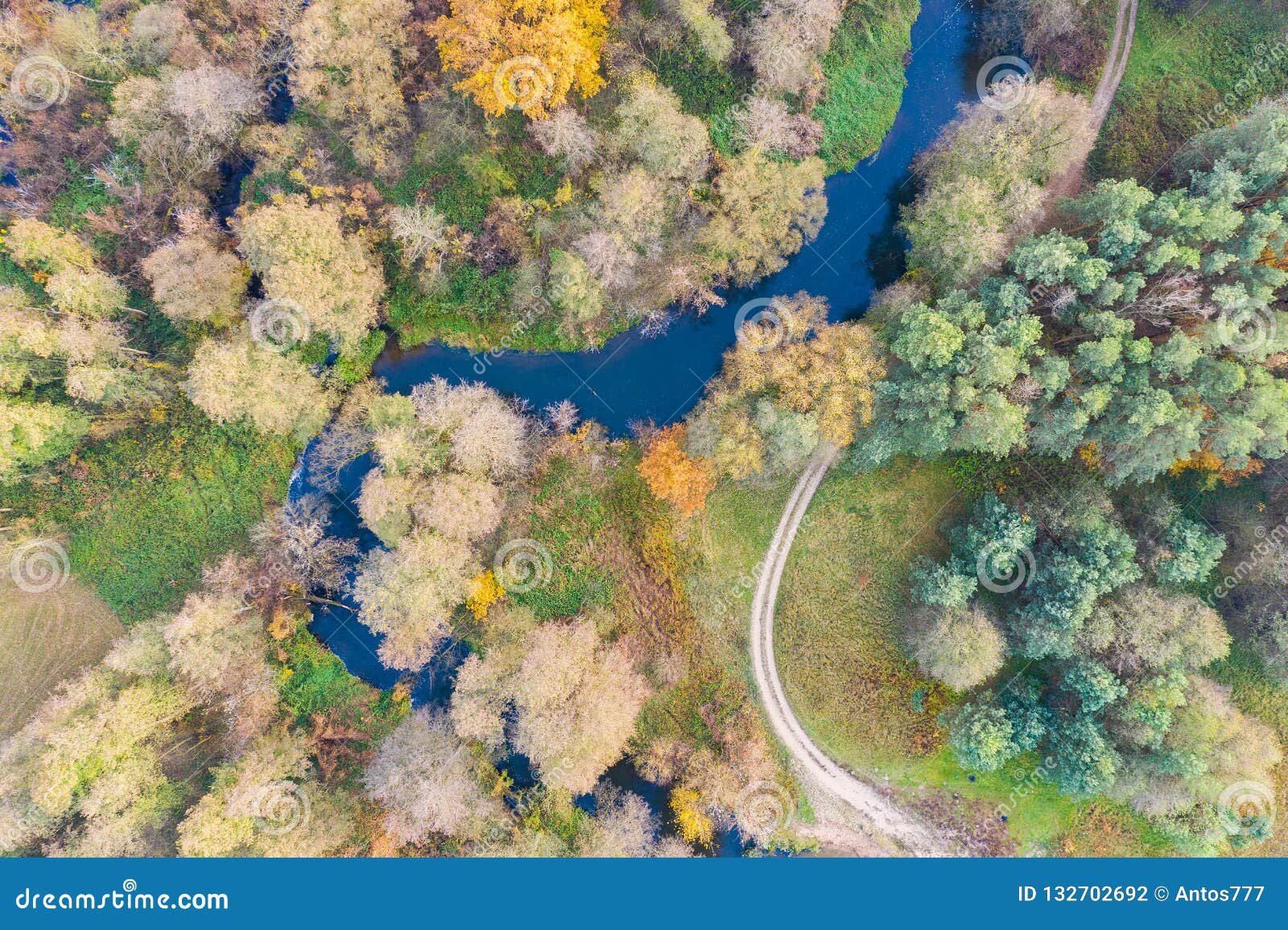 River seen from above stock photo. Image of beautiful - 132702692