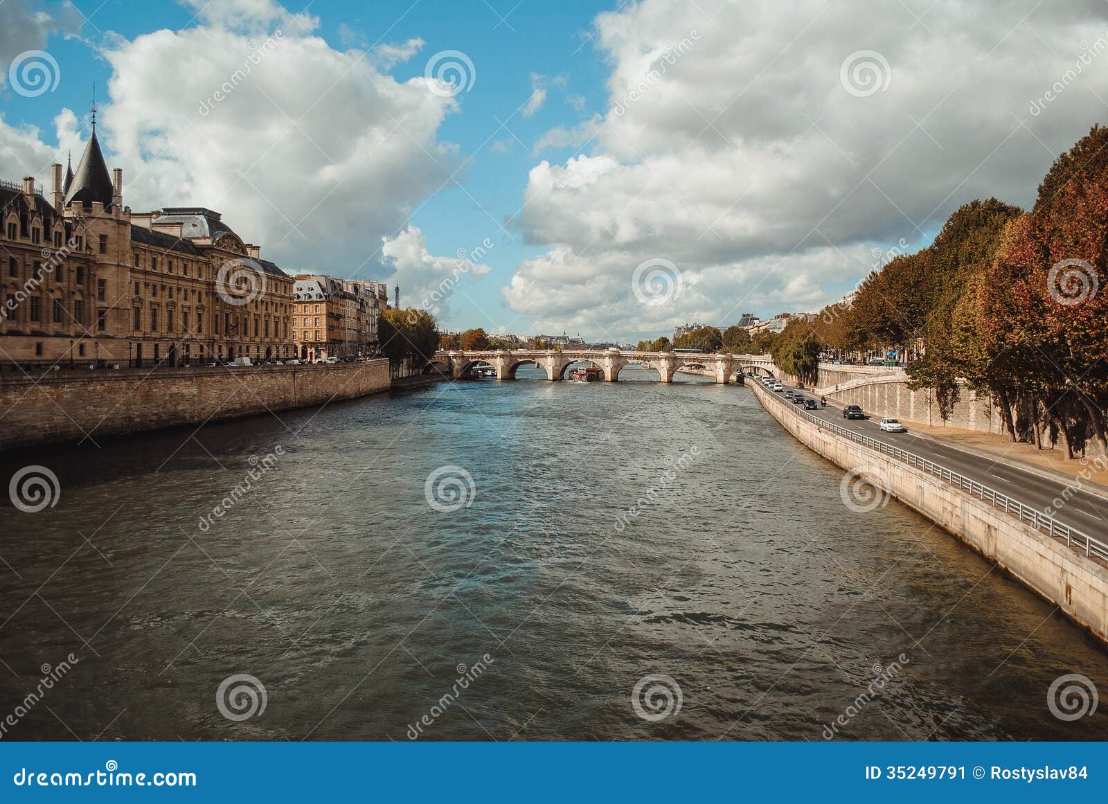 River stock image. Image of river, architecture, clouds - 35249791