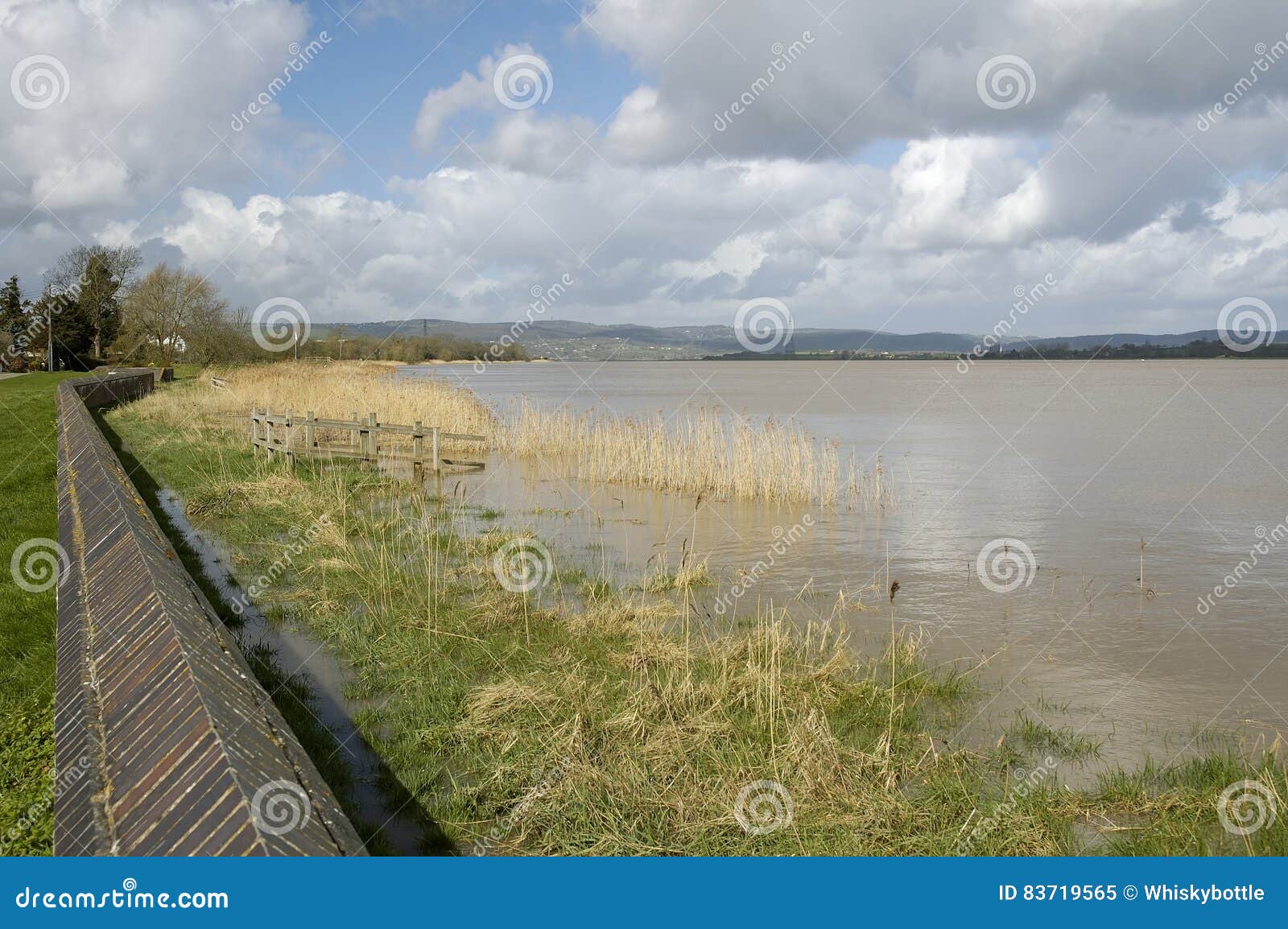 River Severn Floods on Spring Tide Stock Image - Image of flooded ...