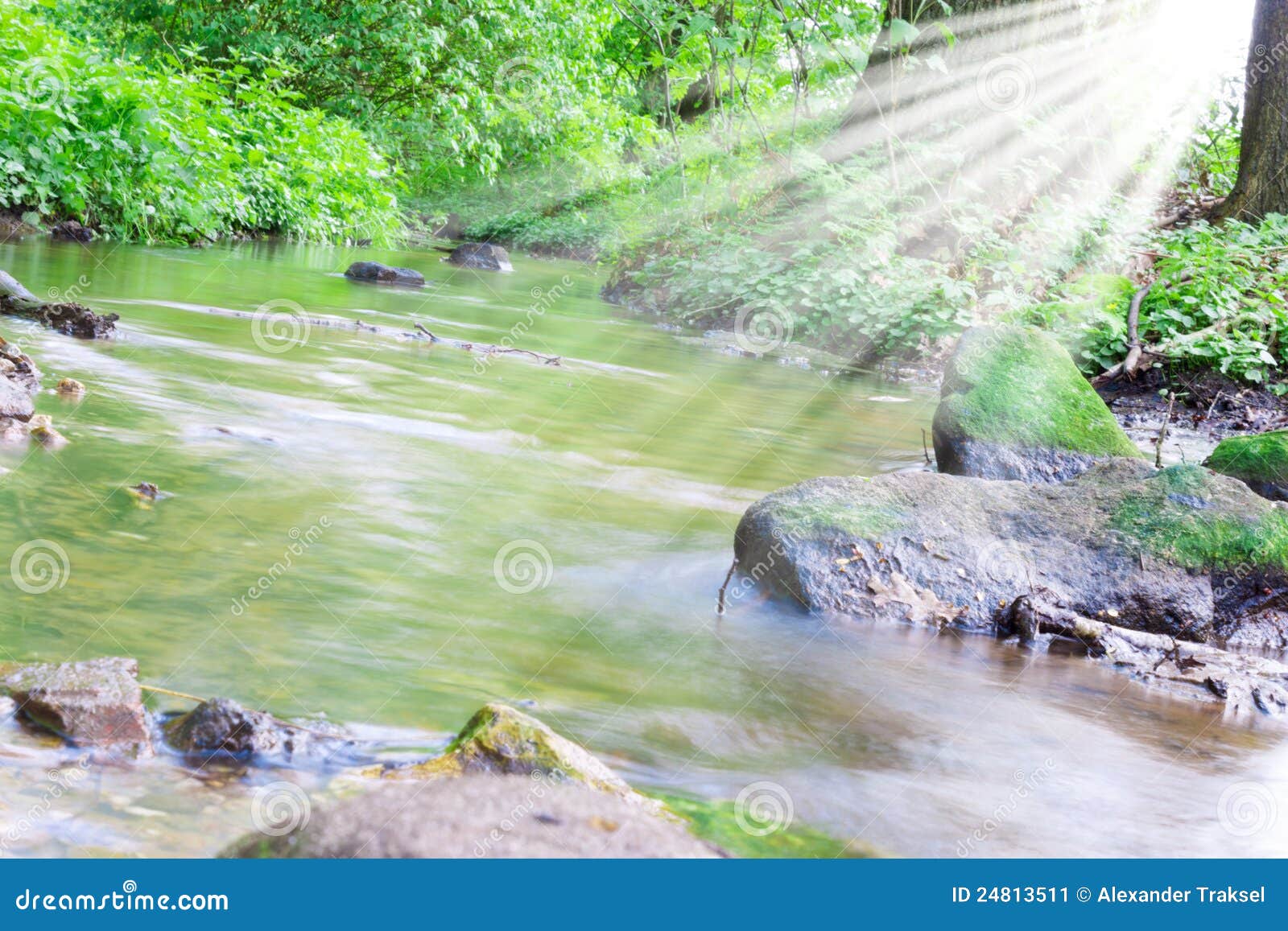 River and Shaft Beam of Light Stock Image - Image of outdoor, plant ...