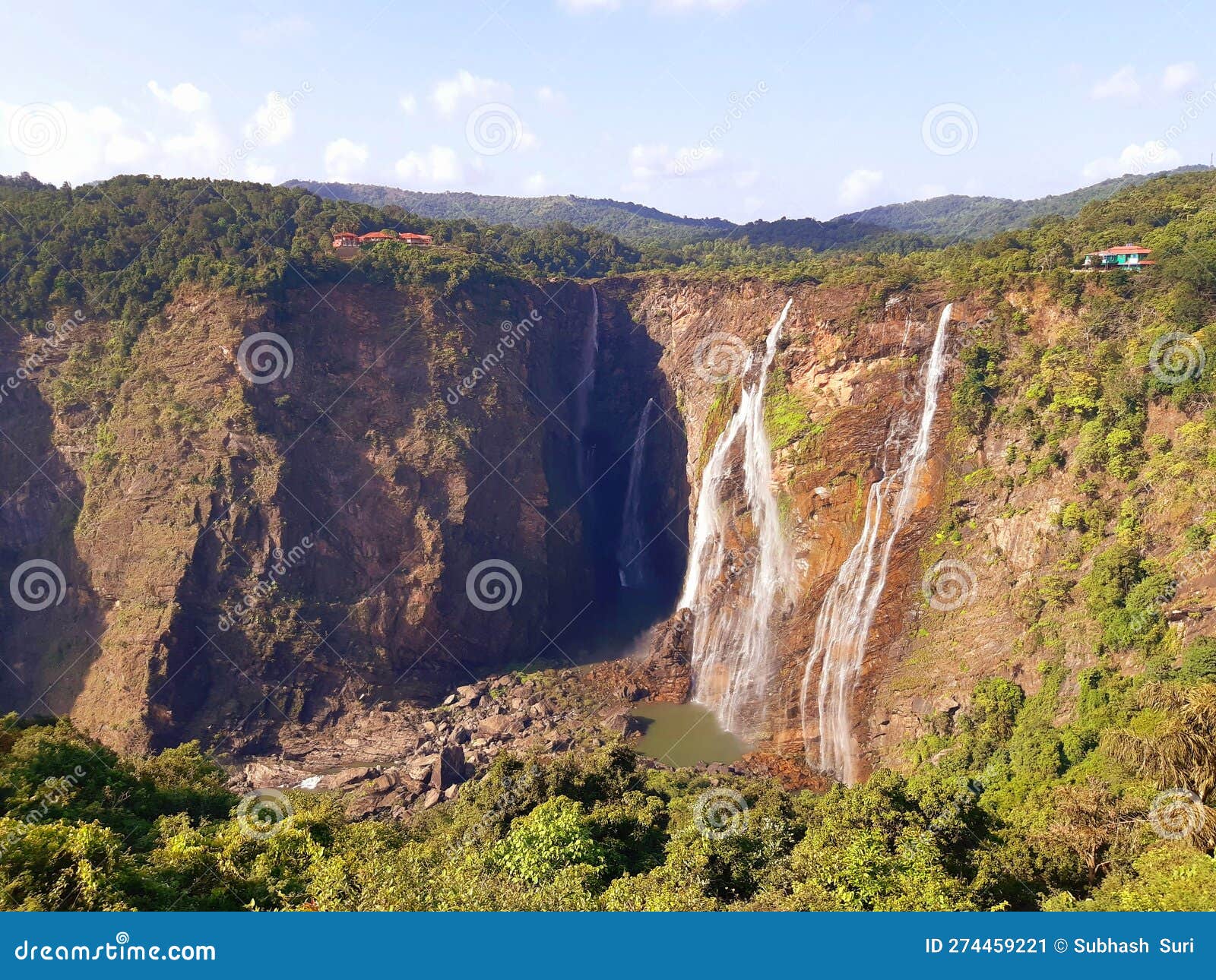 River Sharavathi Falling in Beautiful Jog Falls Stock Image - Image of ...