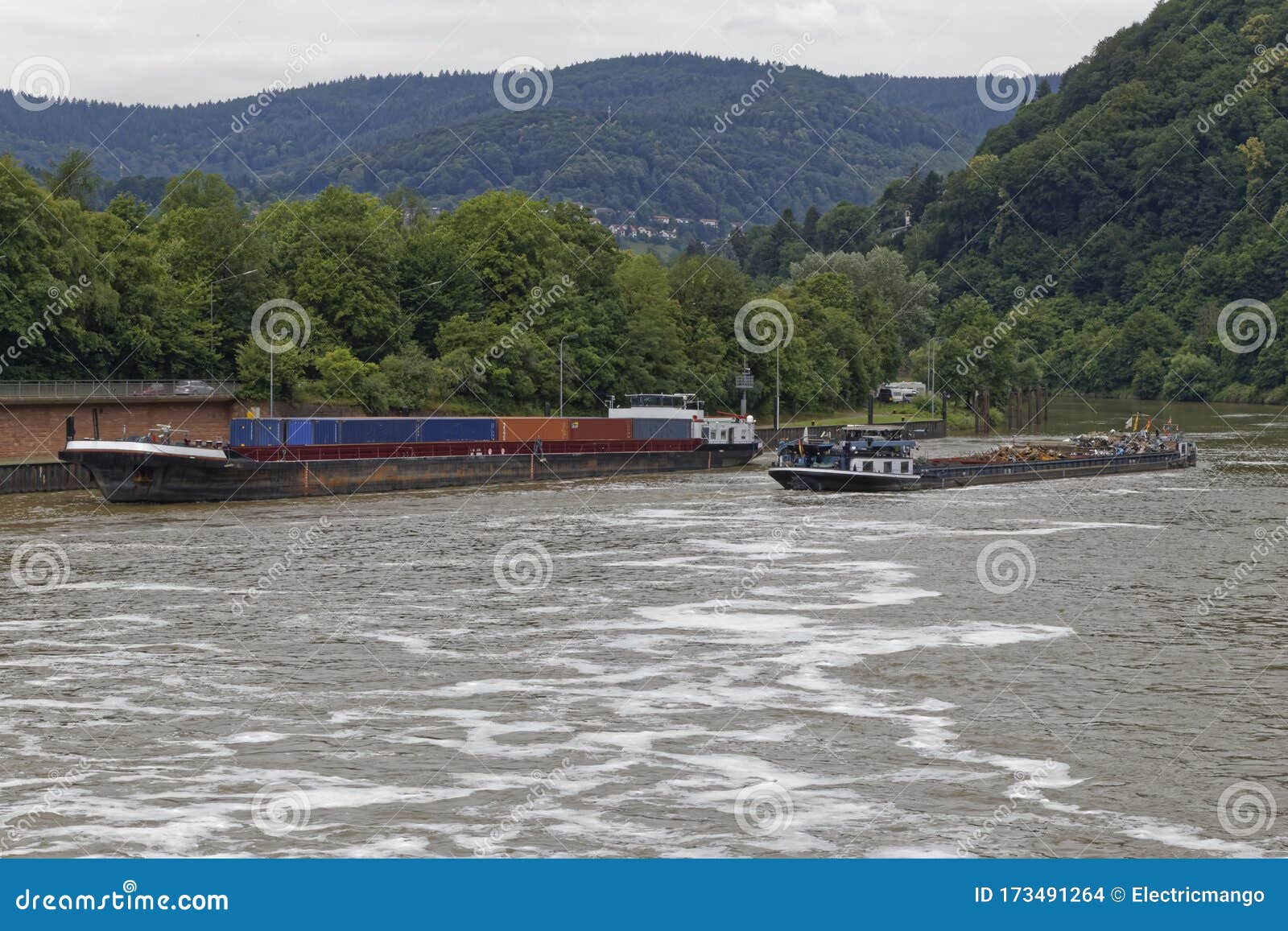 River shipping stock photo. Image of river, inland, height - 173491264