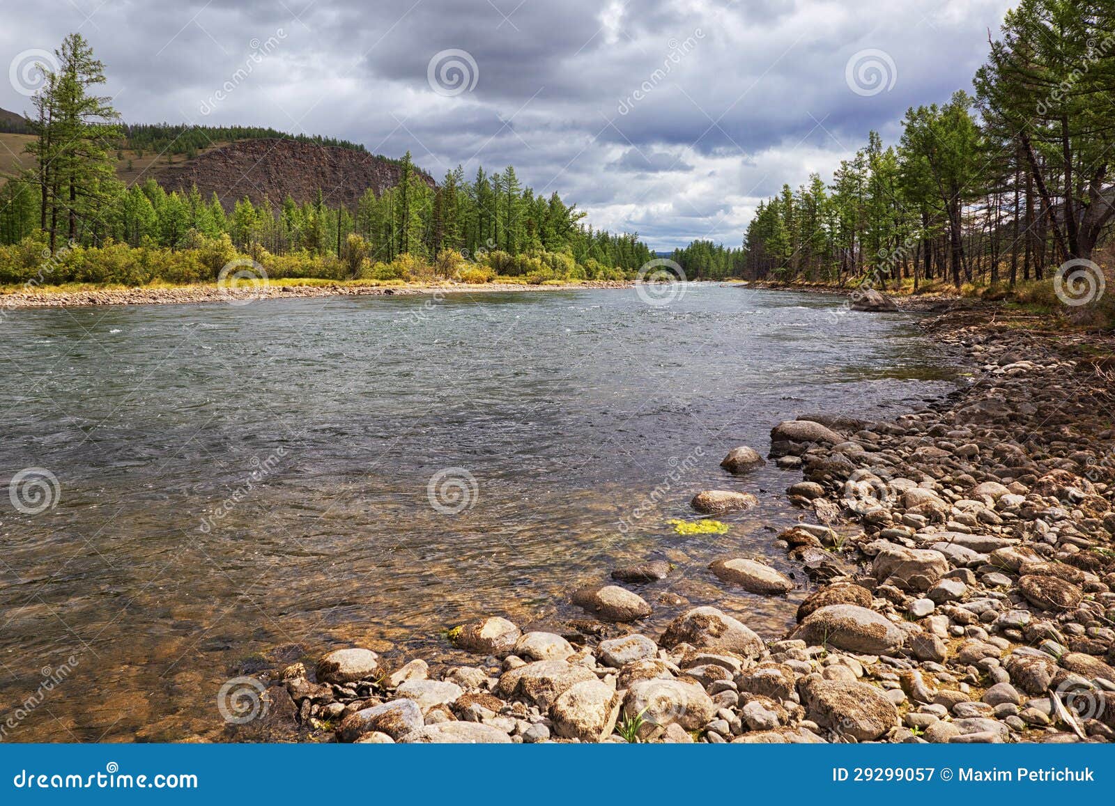 River Shishged in Mongolia. Stock Image - Image of scenics, landscape ...