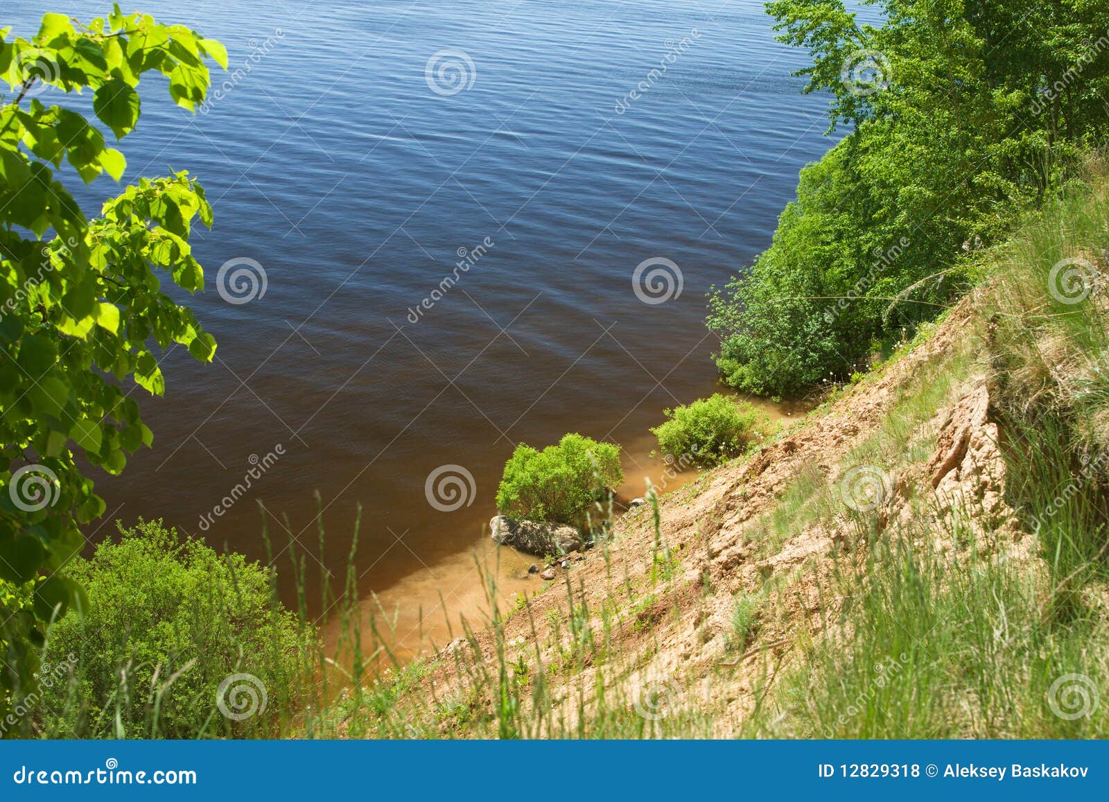River shore front stock photo. Image of loam, scene, journey - 12829318