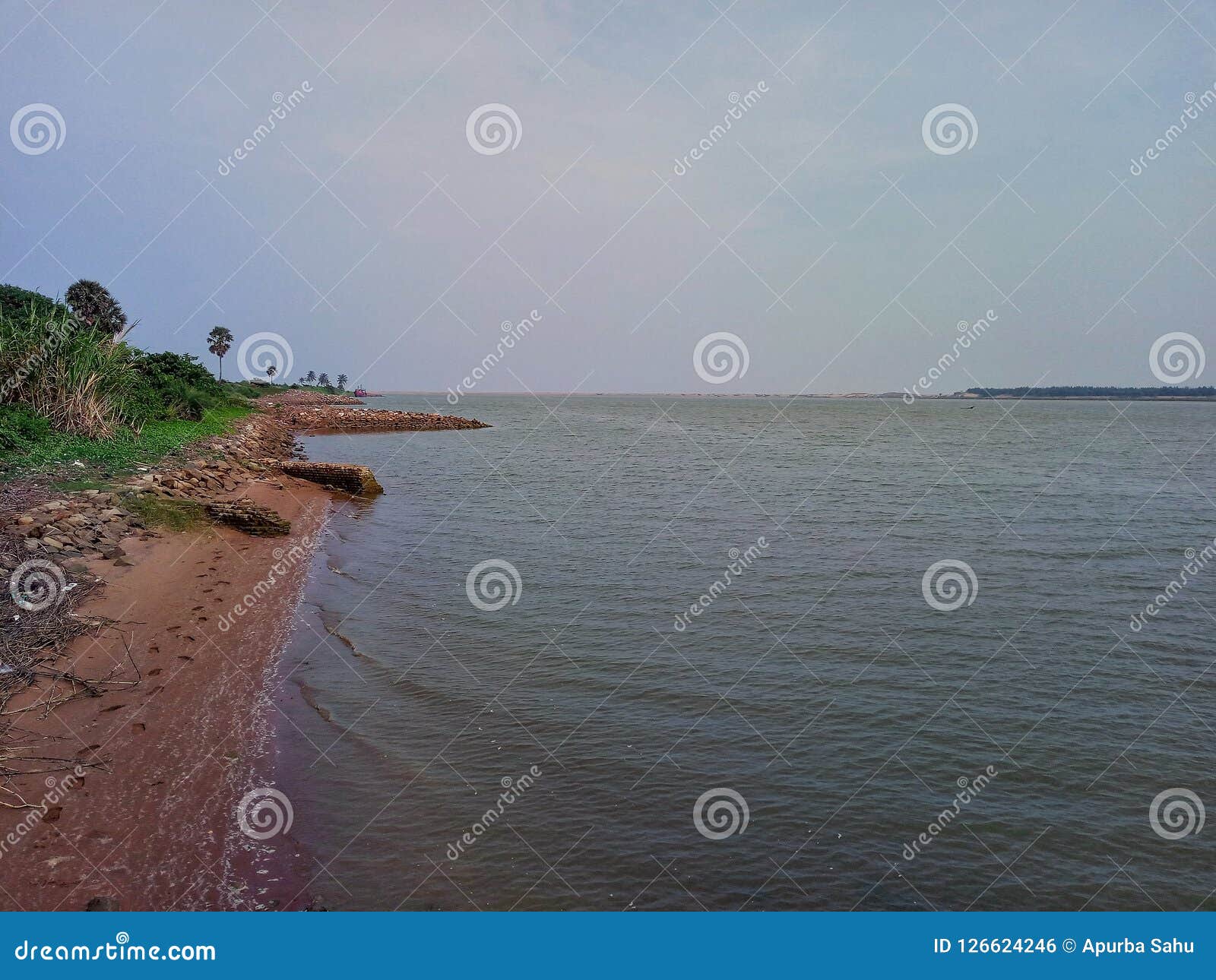 River stock photo. Image of beautiful, shot, river, rushikulya - 126624246