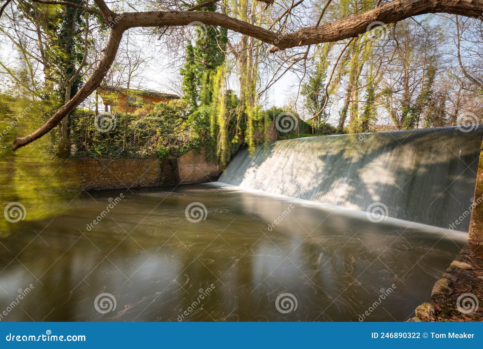 River Sid waterfall stock photo. Image of colour, jurassic - 246890322