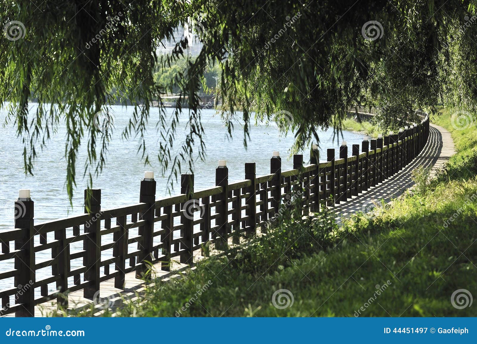 The River Side of the Fence Stock Image - Image of guardrail, river ...