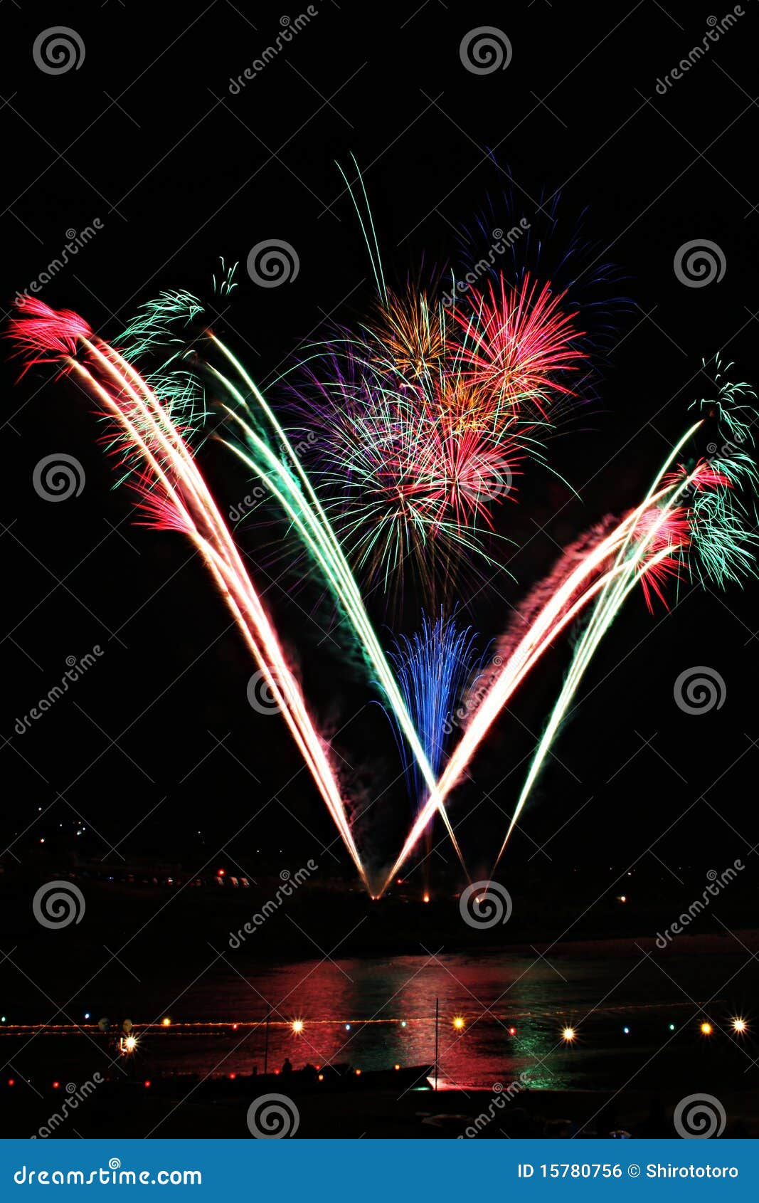 River Side Star Mine Fireworks Stock Photo - Image of sparkling, river ...