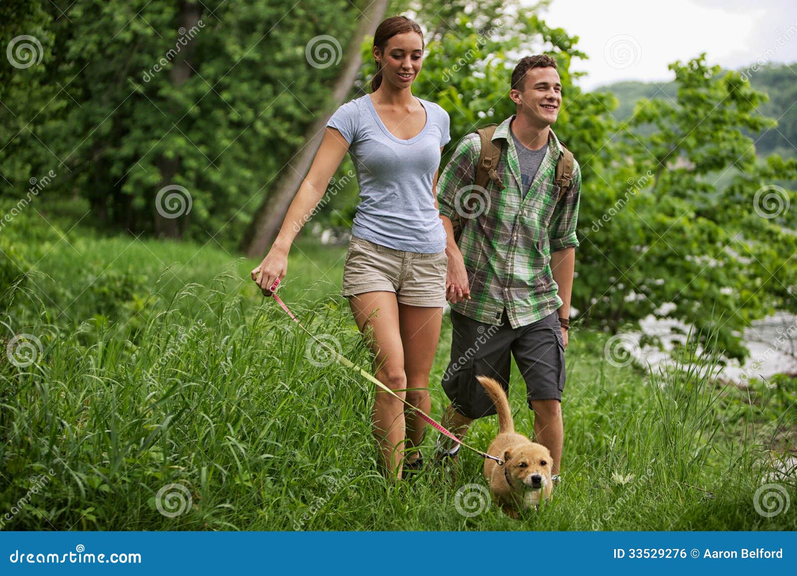 River side stroll stock photo. Image of path, adult, caucasian - 33529276