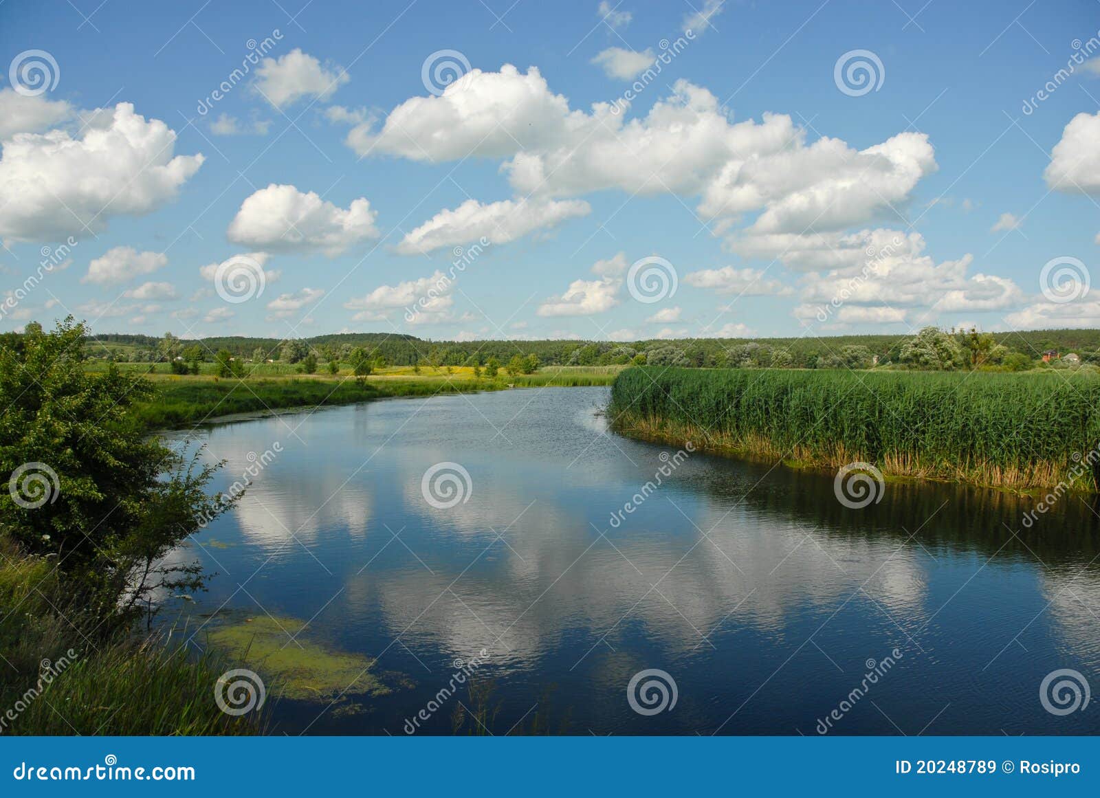 River and sky stock image. Image of reflection, skyline - 20248789