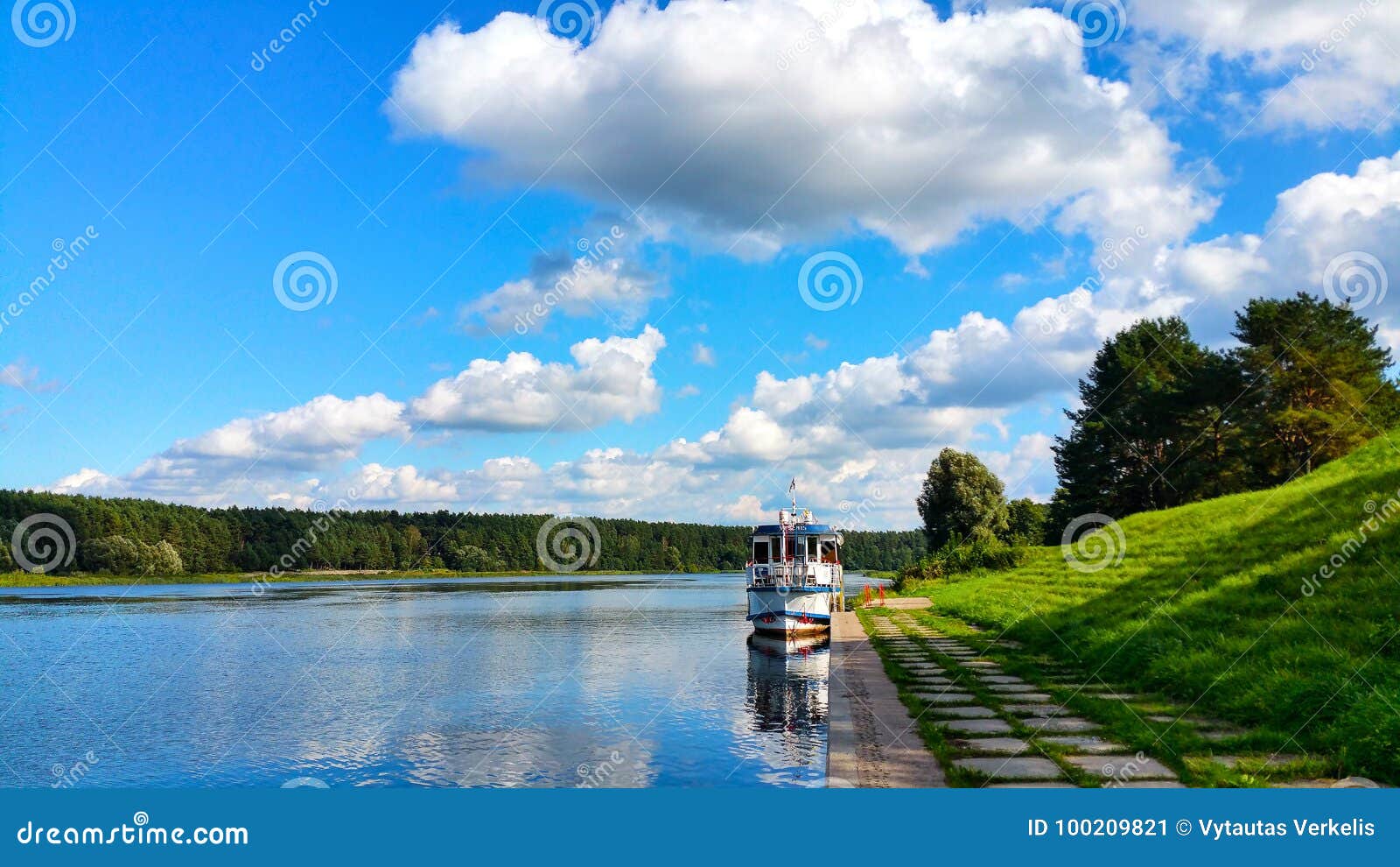 River from the slope stock image. Image of valley, tourism - 100209821