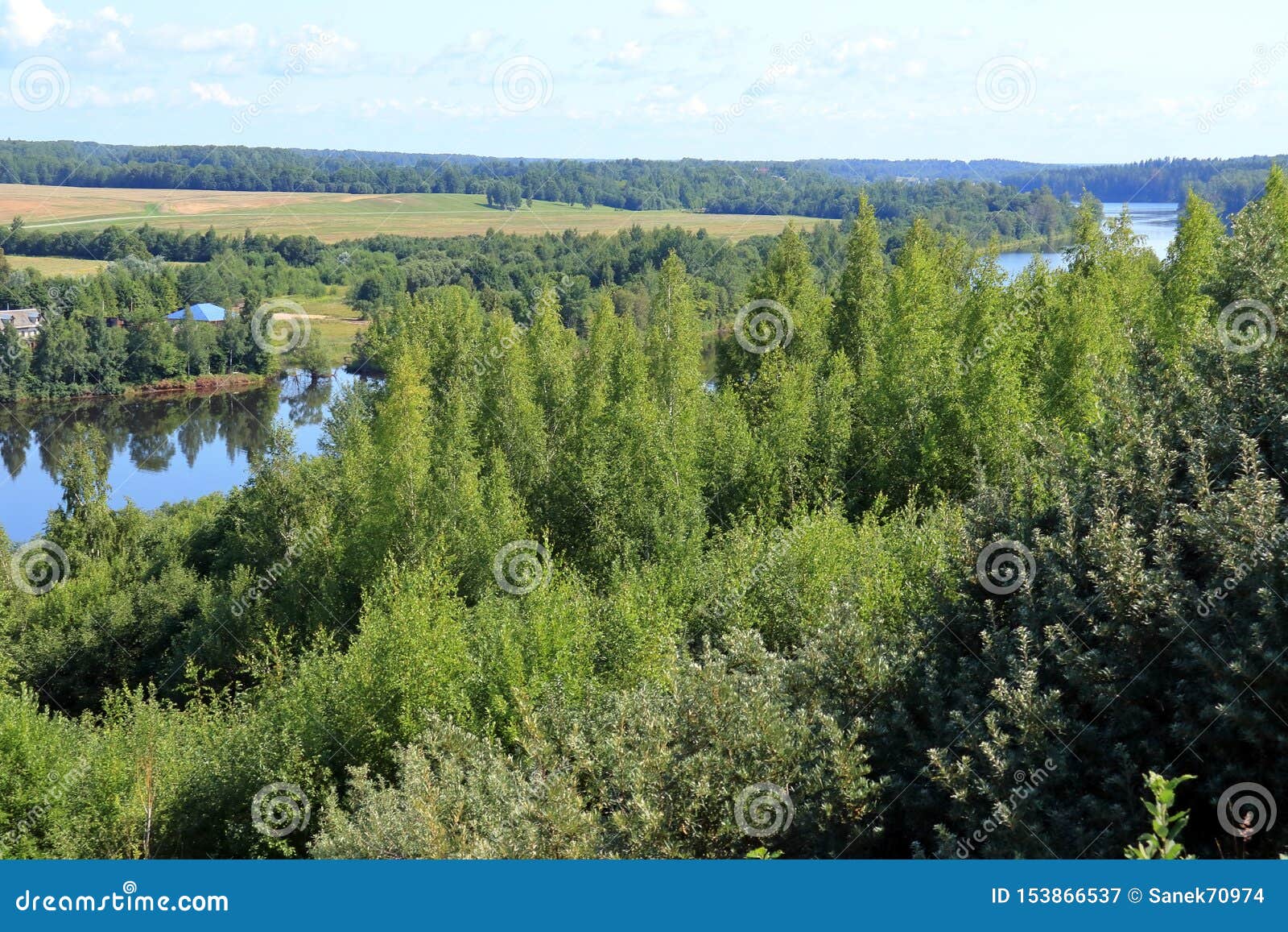 River on the slope stock image. Image of landscape, green - 153866537